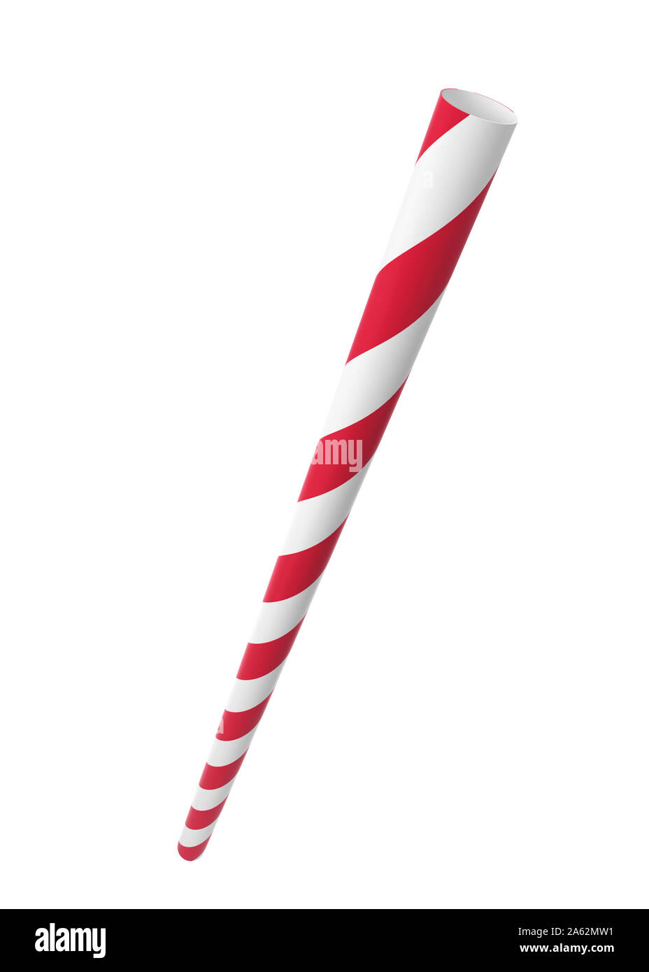 Paper straw. 3d illustration isolated on white background Stock Photo ...