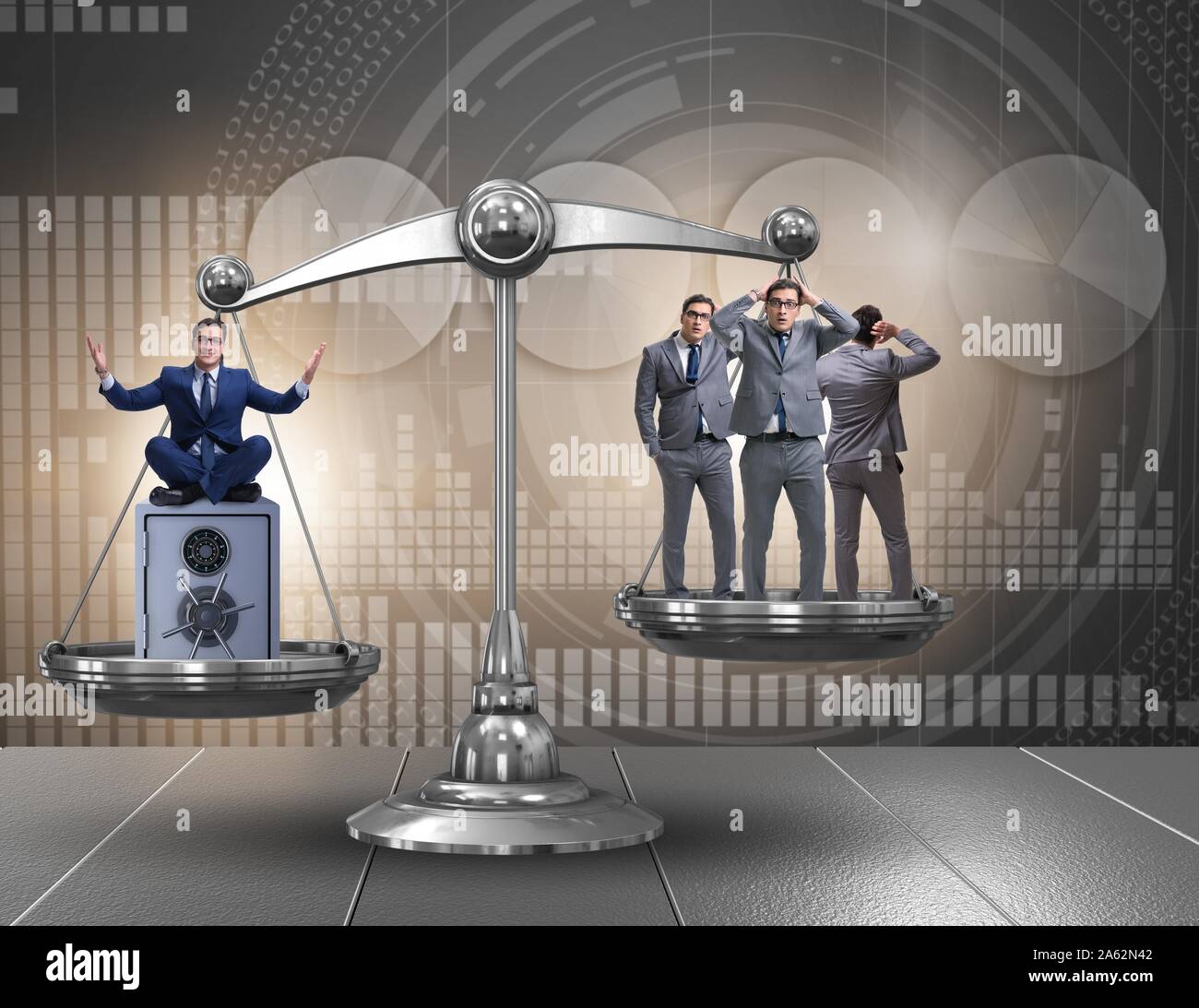 The difference between rich and poor people concept Stock Photo - Alamy