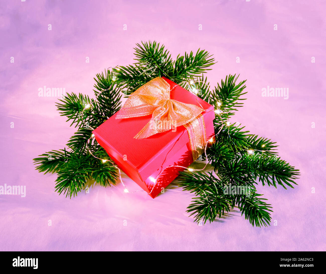 Neon gift box hi-res stock photography and images - Alamy