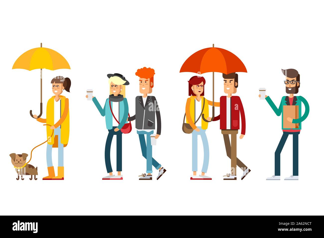 Vector set of characters in a flat style Stock Vector Image & Art - Alamy