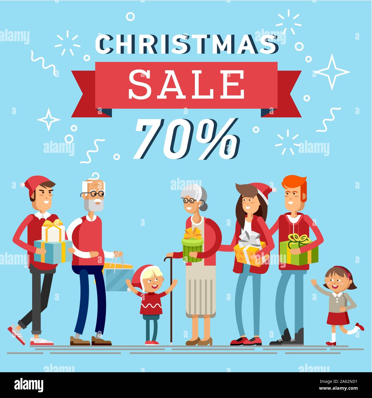 Happy woman big party Stock Vector Images - Alamy