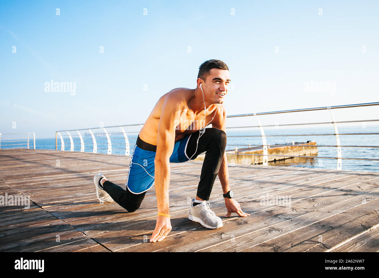Strong sportsman running on hi-res stock photography and images - Alamy