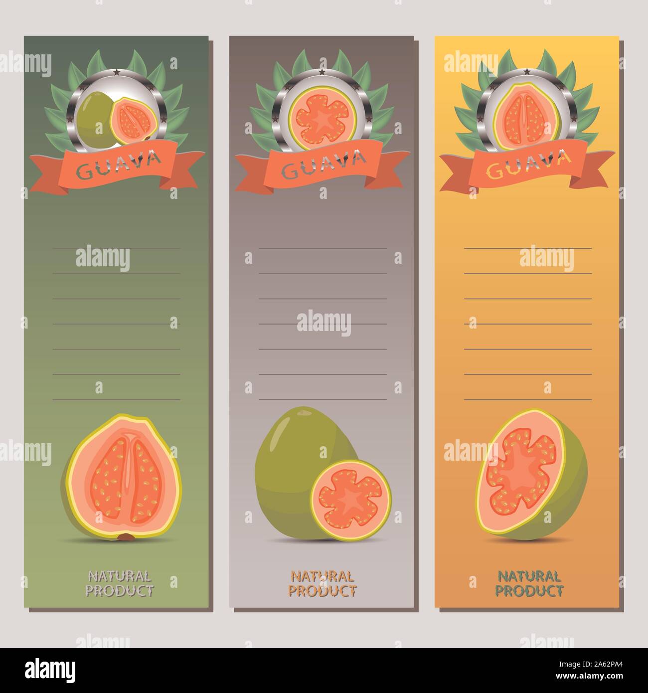 Natural guava Stock Vector Images - Alamy