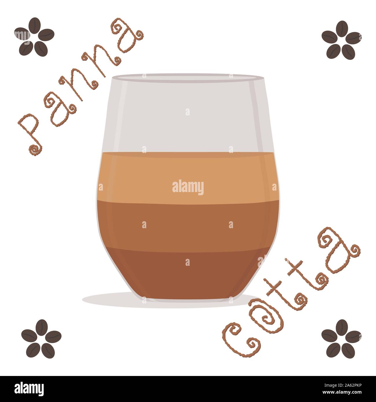 Abstract vector icon illustration logo for coffee jelly confectionery ...