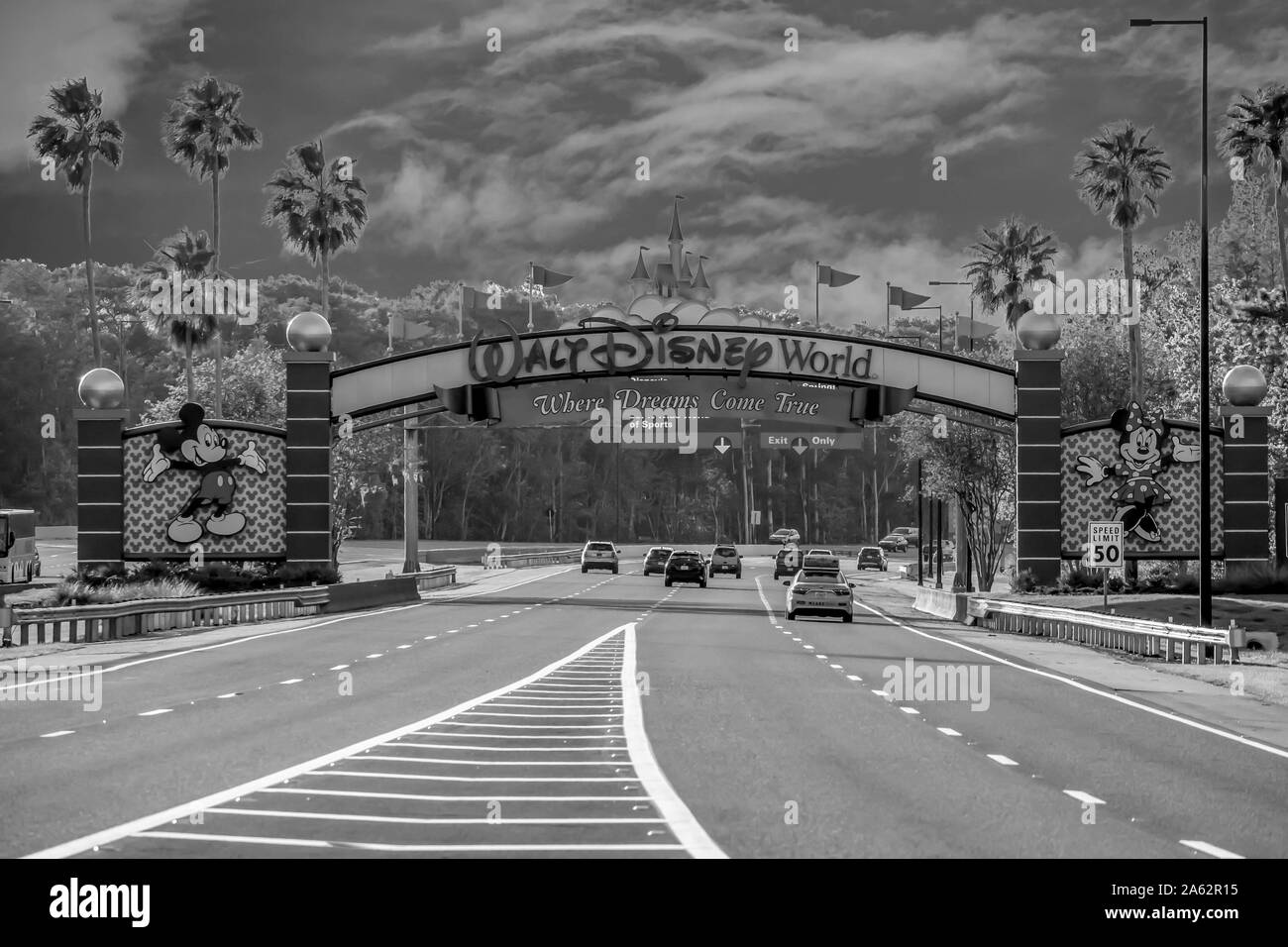 Orlando, Florida. July 11, 2019 Entrance Arch of Walt Disney Theme ...