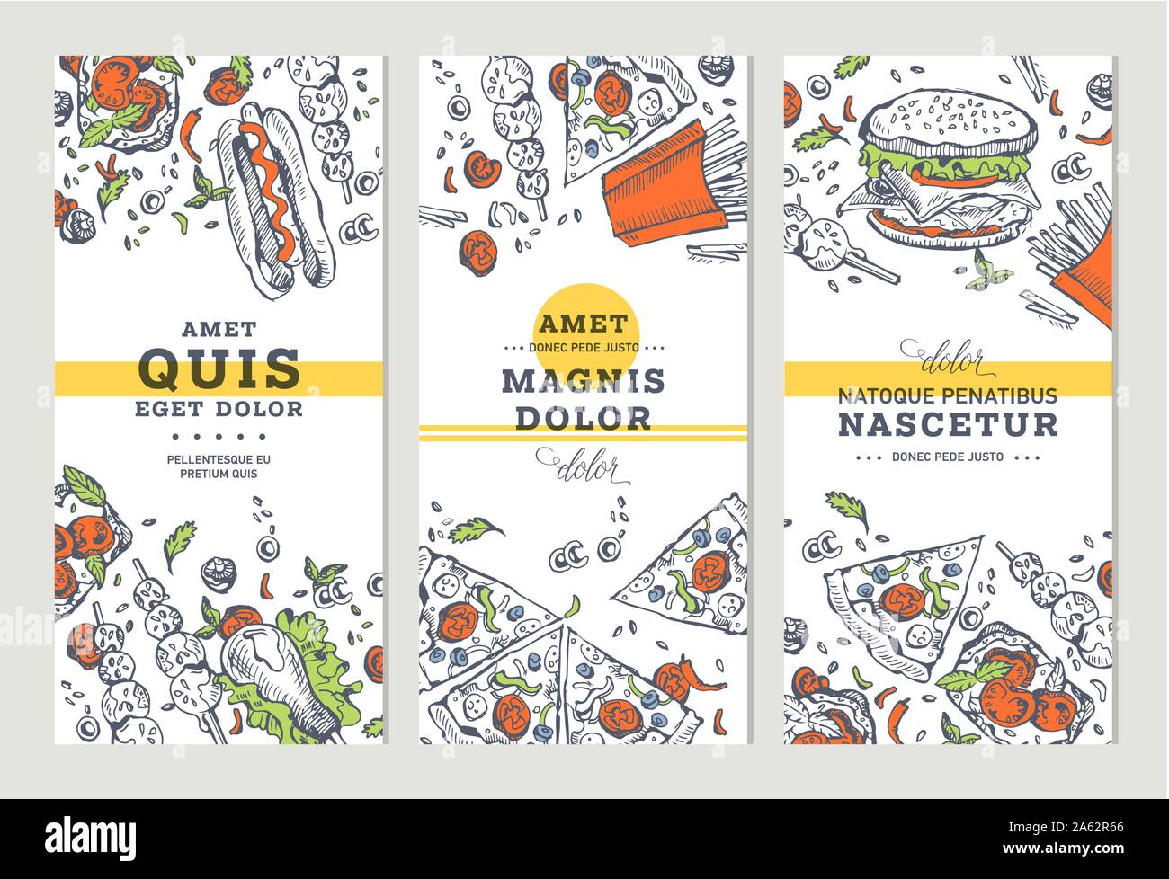 Fast food banner collection Stock Vector Image & Art - Alamy