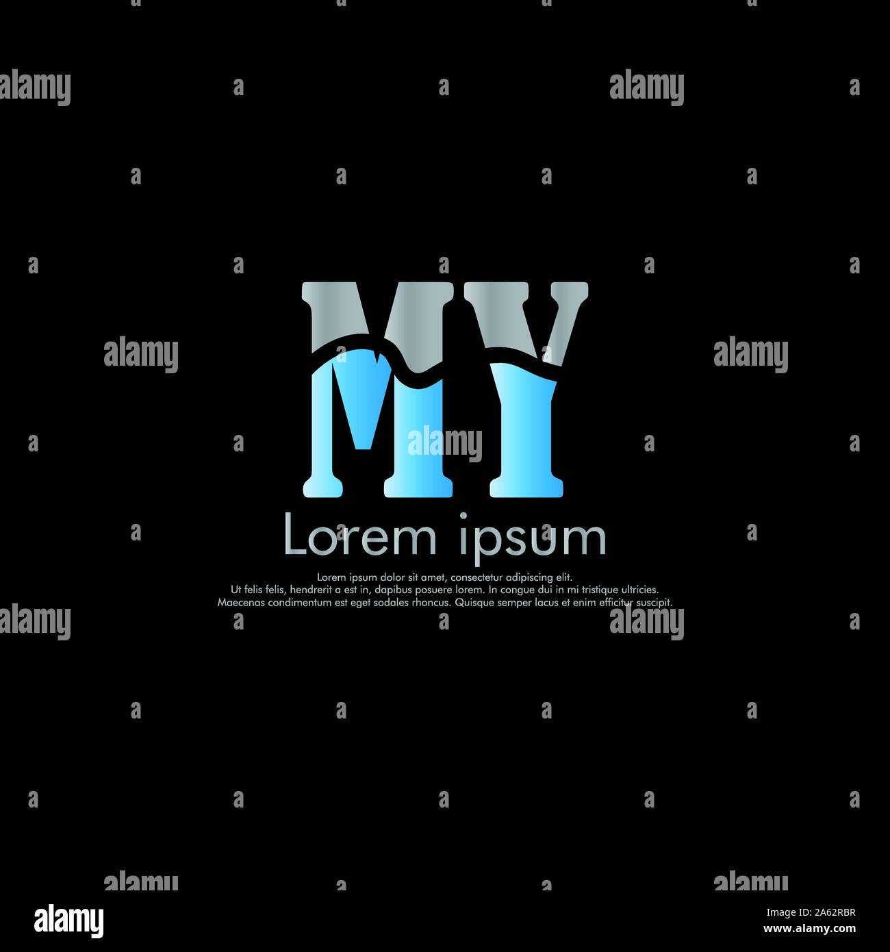 M Y MY Vector initial abstract logo concept Stock Vector Image & Art ...