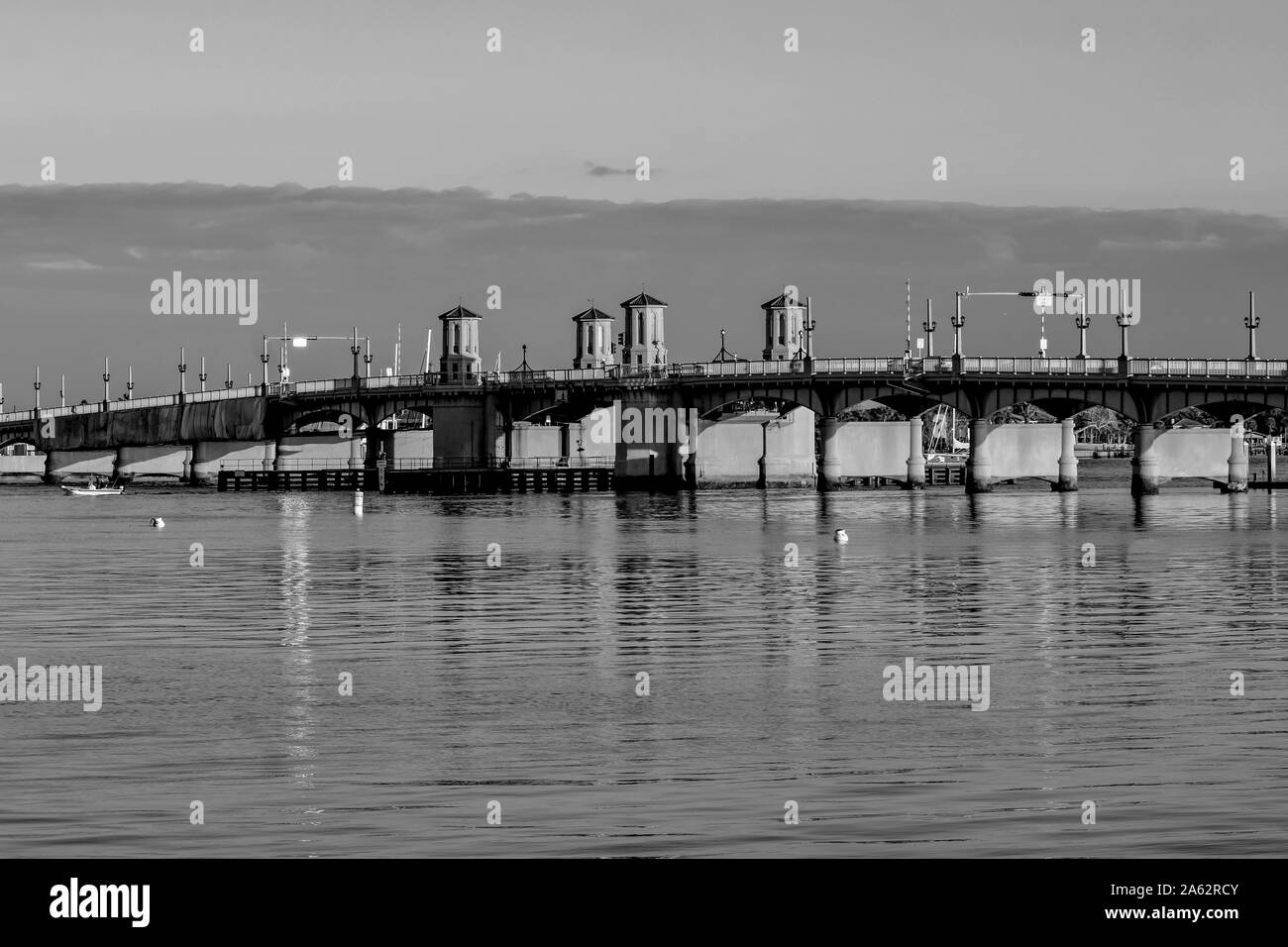 St. Augustine, Florida. January 26 , 2019. Bridge of Lions at Old Town ...