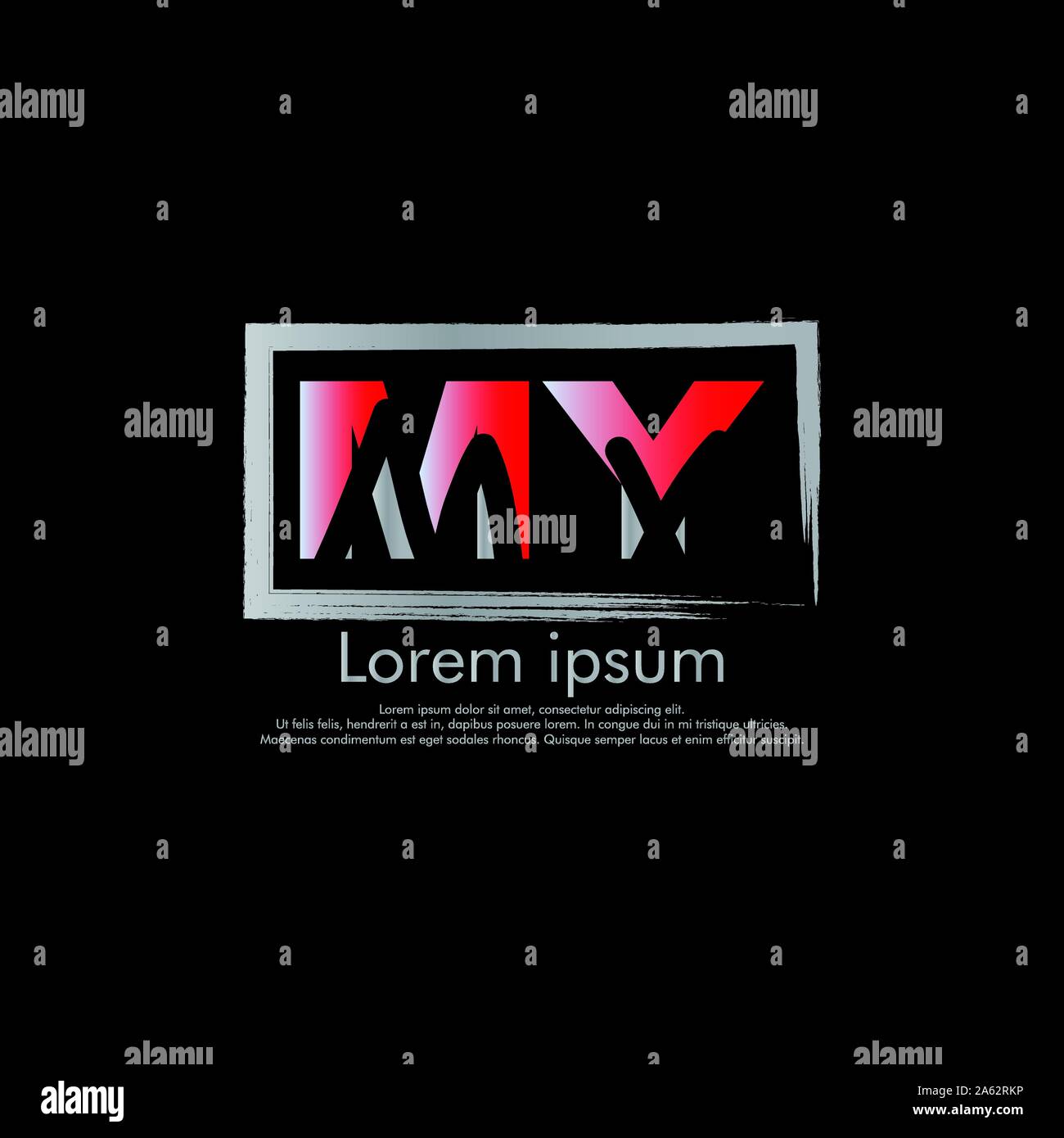 M Y MY Vector initial abstract logo concept Stock Vector Image & Art ...