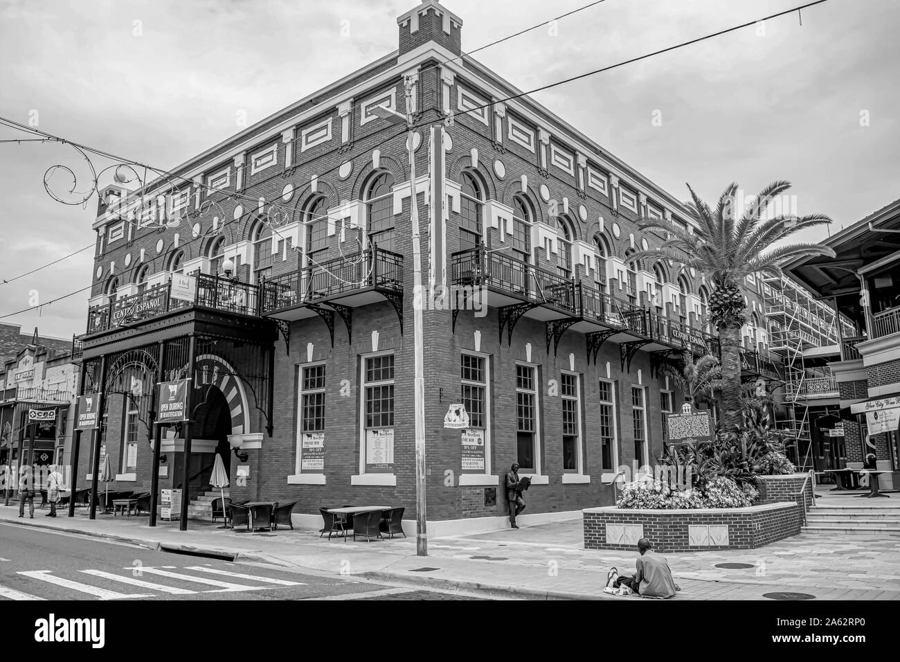 Tampa Bay, Florida. July 12, 2019 . Corner view of Centro Espanol at ...