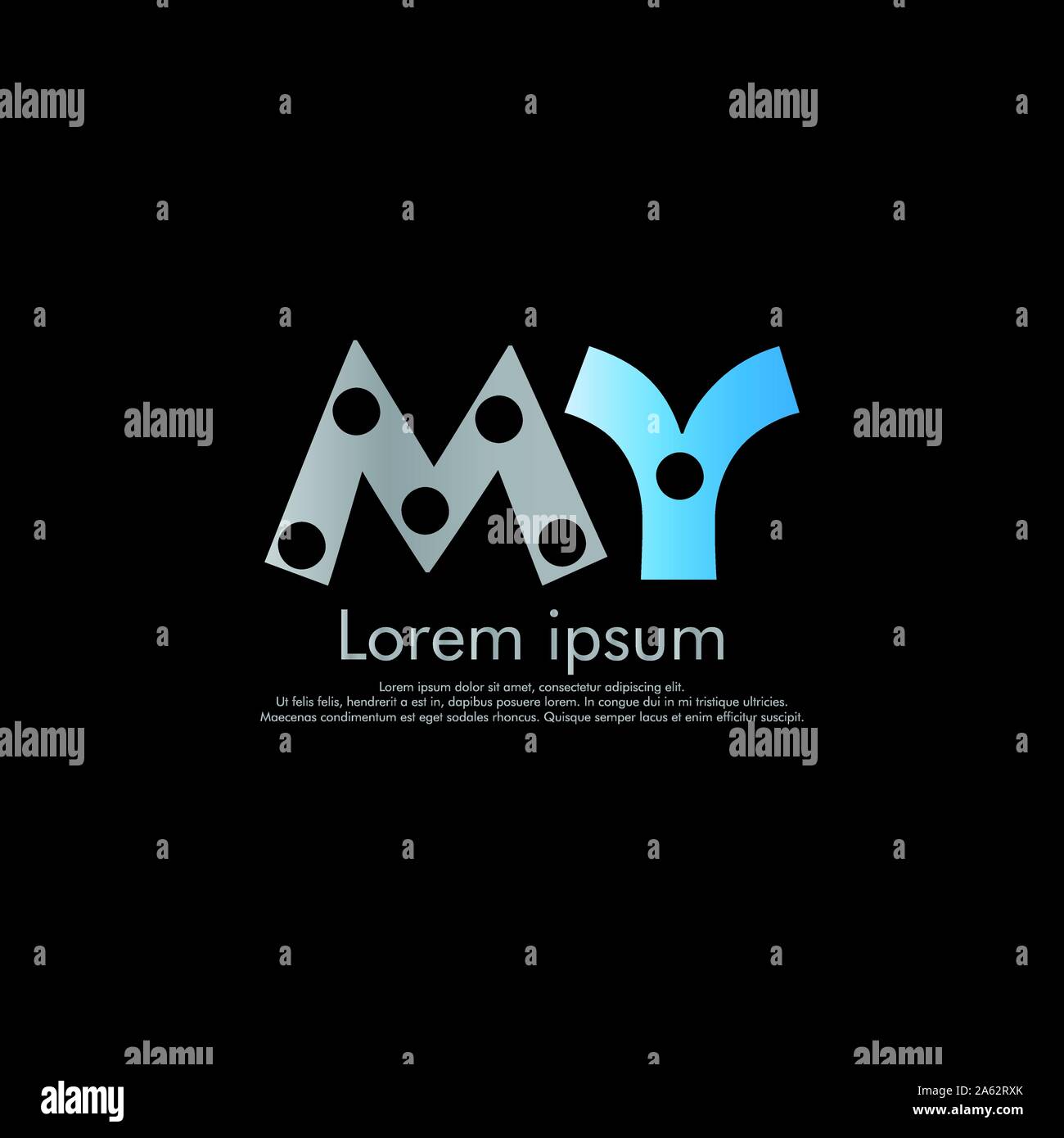 M Y MY Vector initial abstract logo concept Stock Vector Image & Art ...