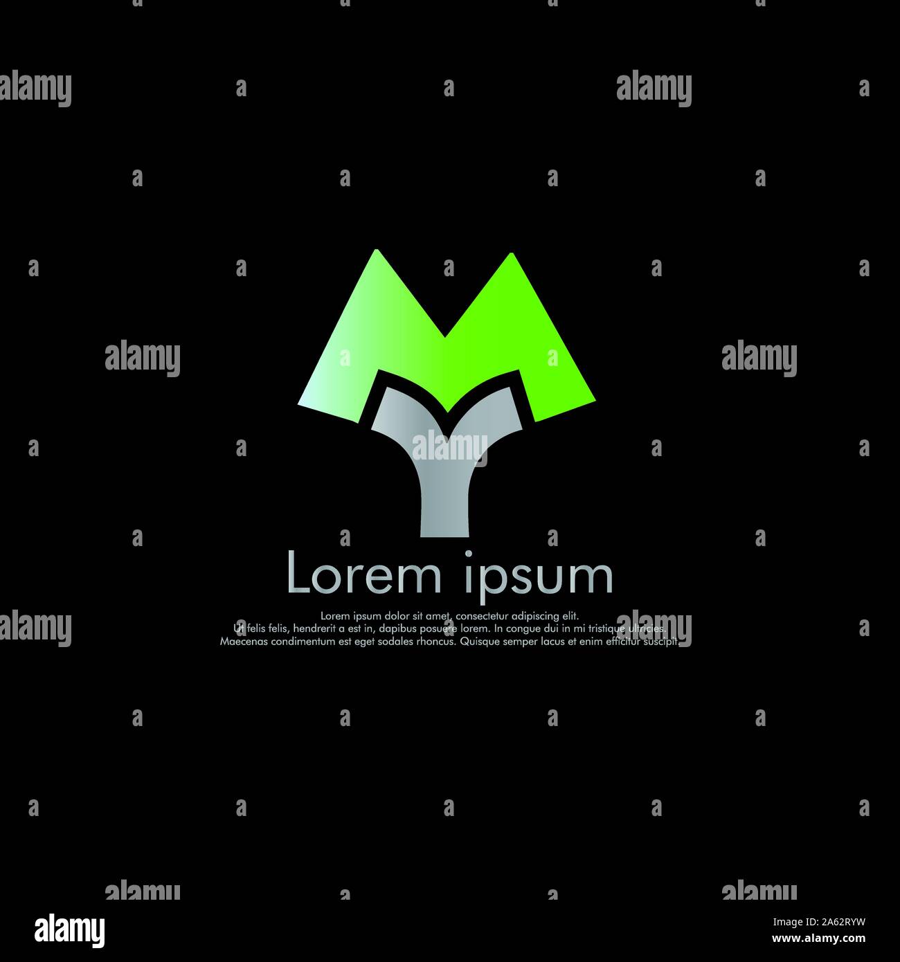 M Y MY Vector initial abstract logo concept Stock Vector Image & Art ...