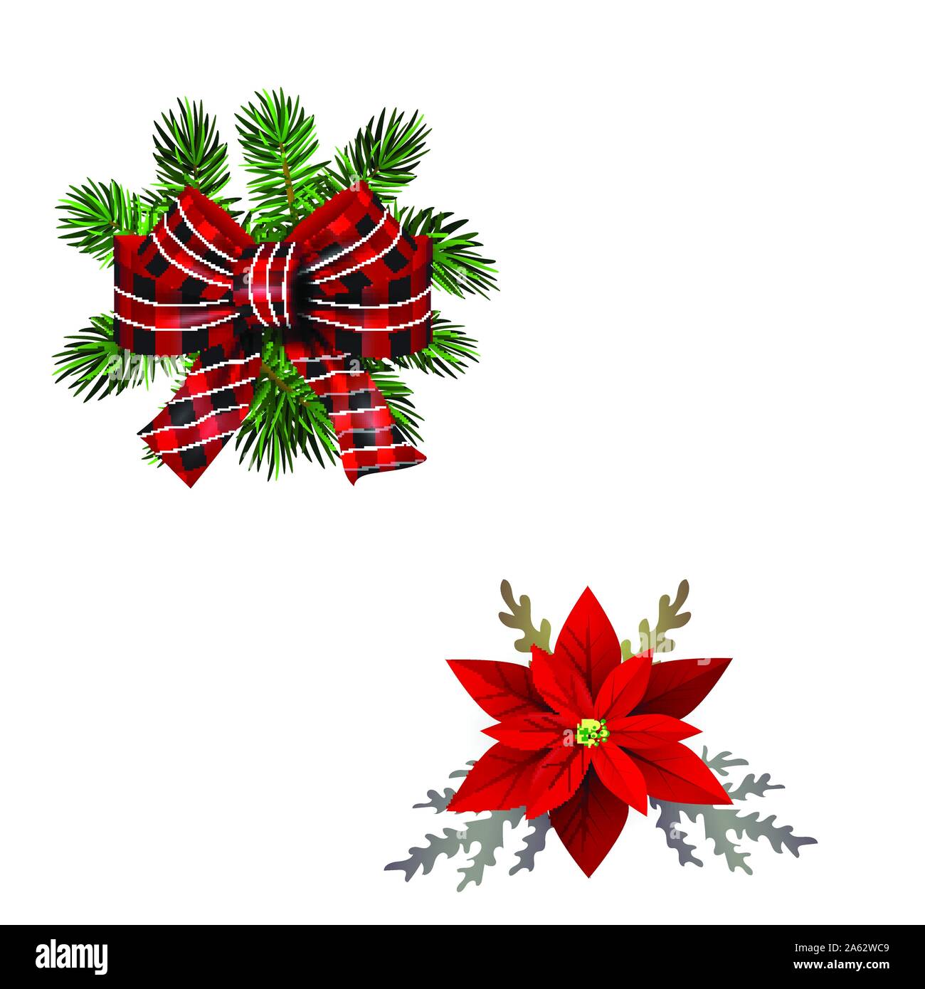 Vector. Christmas decoration: evergreens isolated Stock Vector Image ...