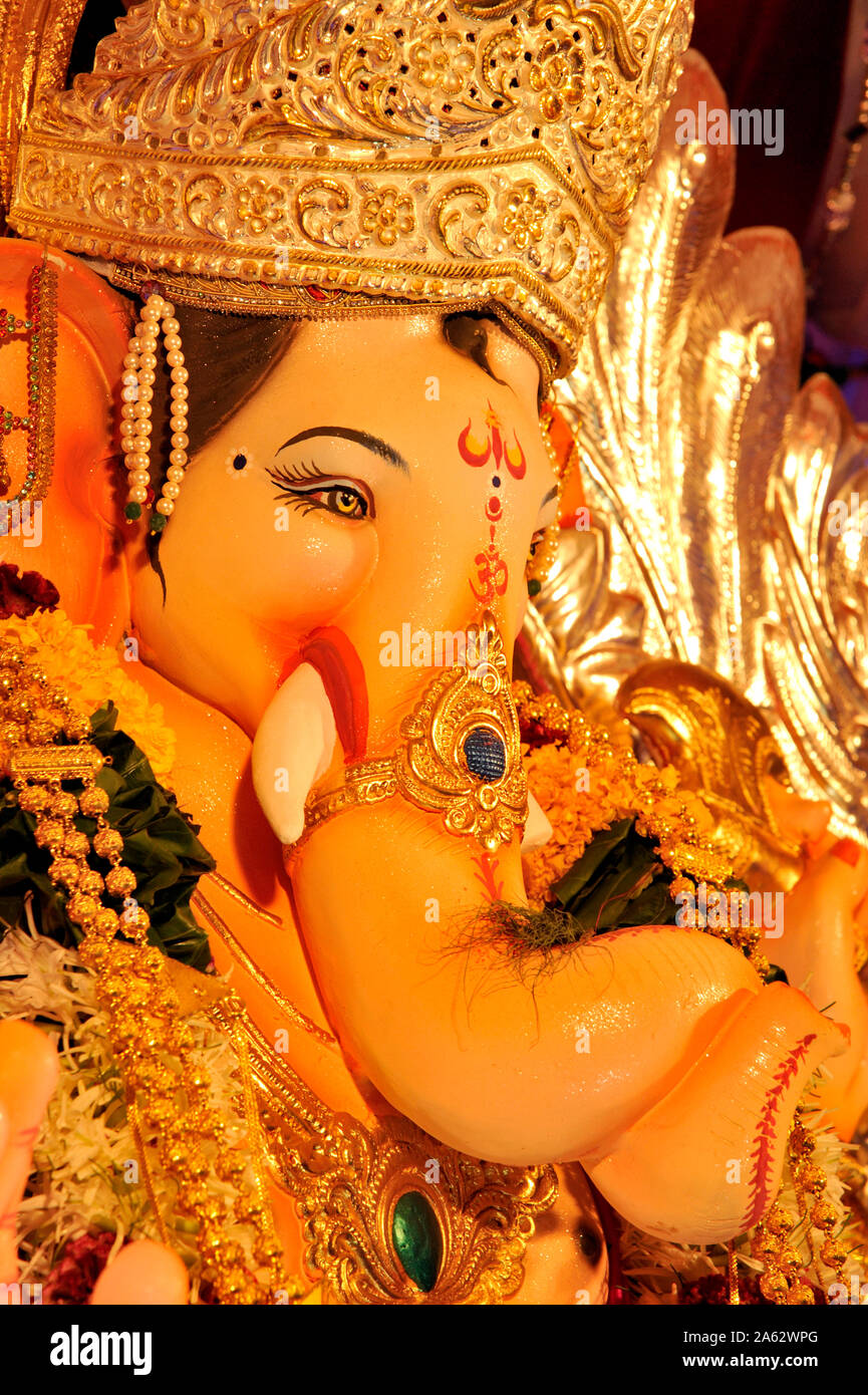 Lord ganpati elephant idol plaster hi-res stock photography and images ...
