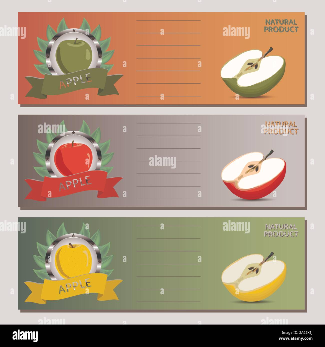 Cartoon apple half hi-res stock photography and images - Alamy