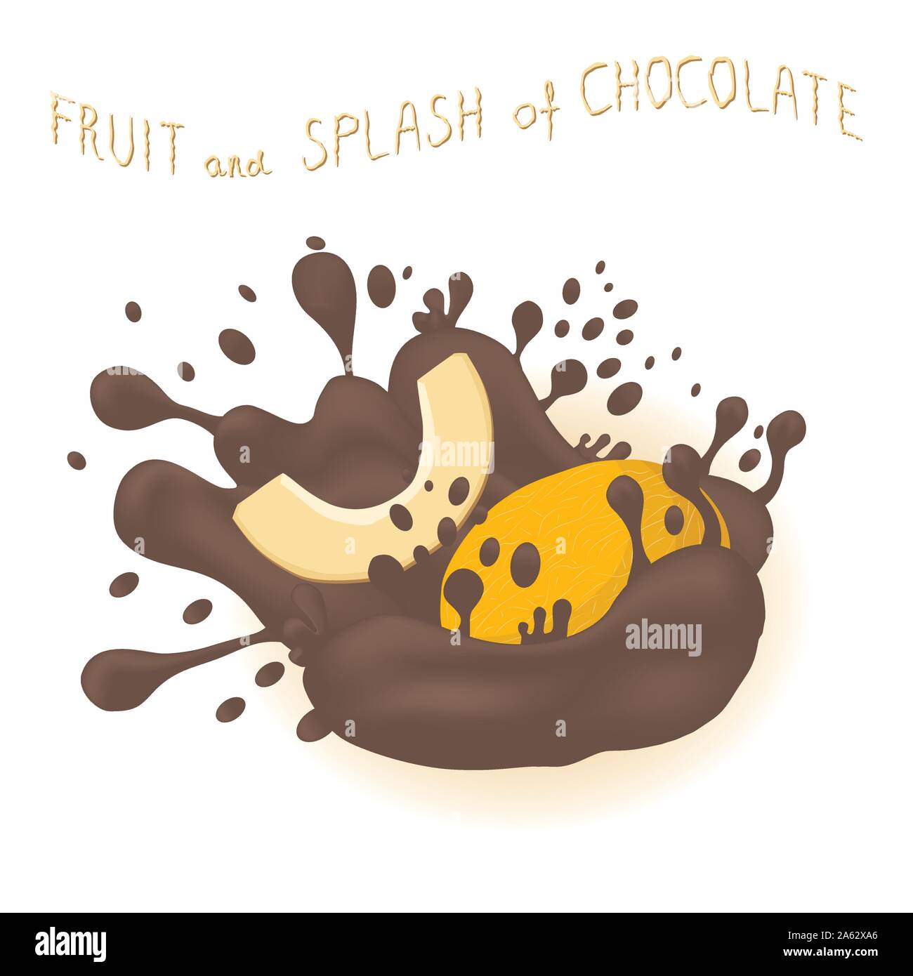 Melon yellow slice cartoon Stock Vector Images - Alamy