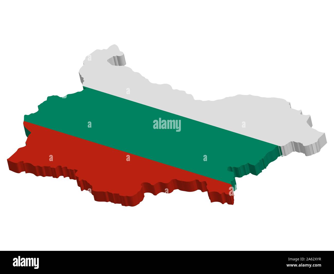 Bulgaria Map Flag 3D Vector illustration eps 10 Stock Vector Image ...