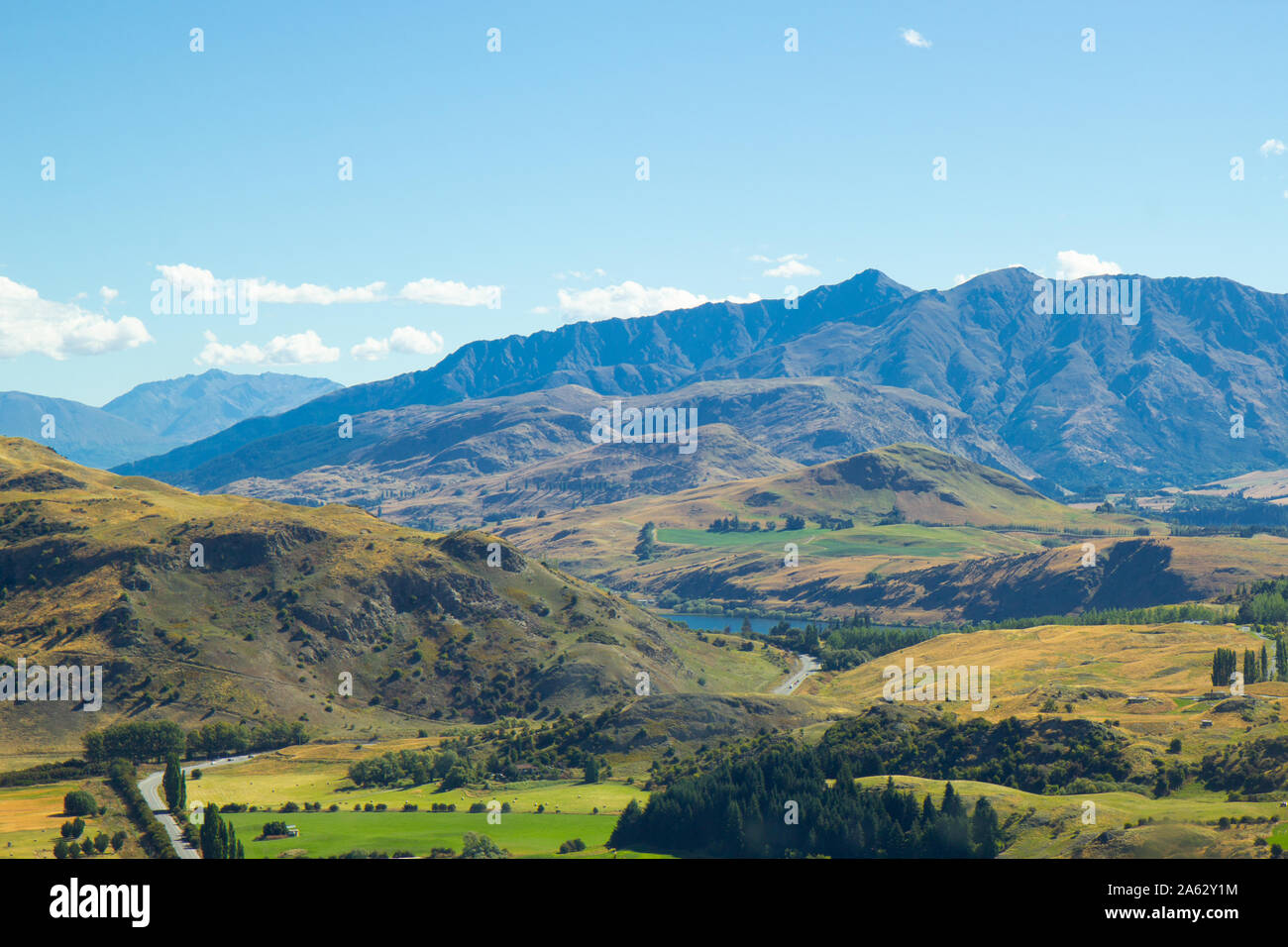 valley view from crown range road Cardrona, New Zealand Stock Photo - Alamy