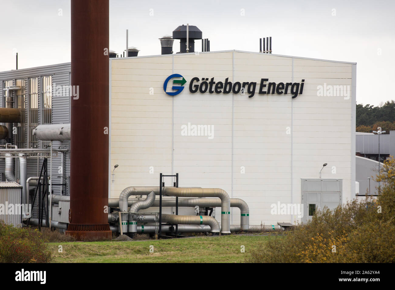 Sweden's largest municipal energy company Goteborg Energi brand logo seen in Gothenburg ...