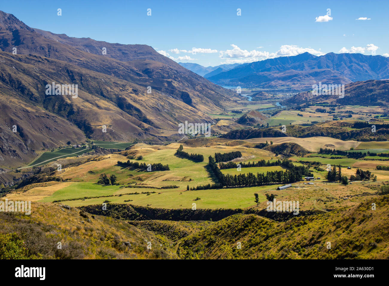 valley view from crown range road Cardrona, New Zealand Stock Photo - Alamy