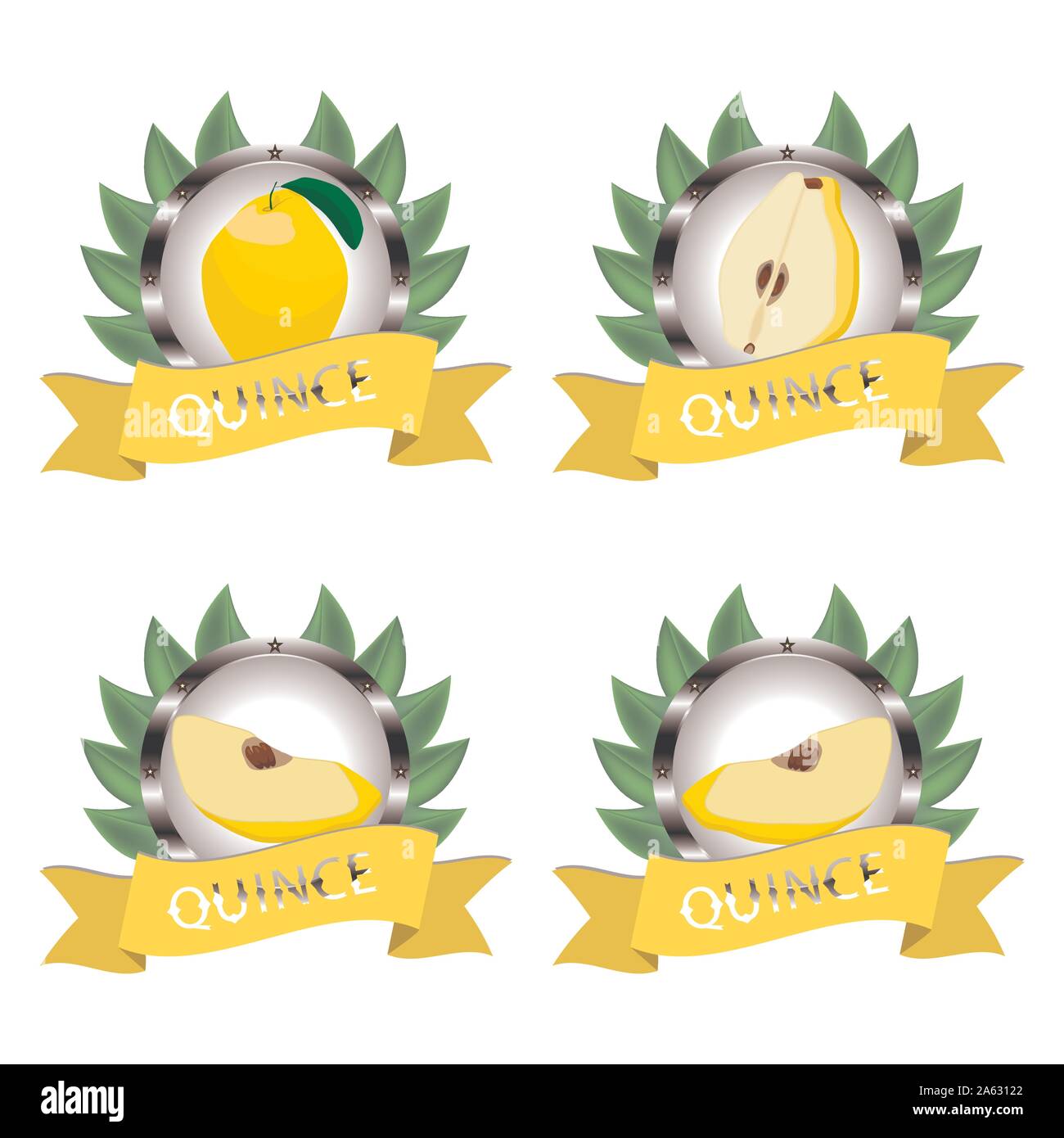 Abstract vector icon illustration logo for whole ripe fruit colorful ...