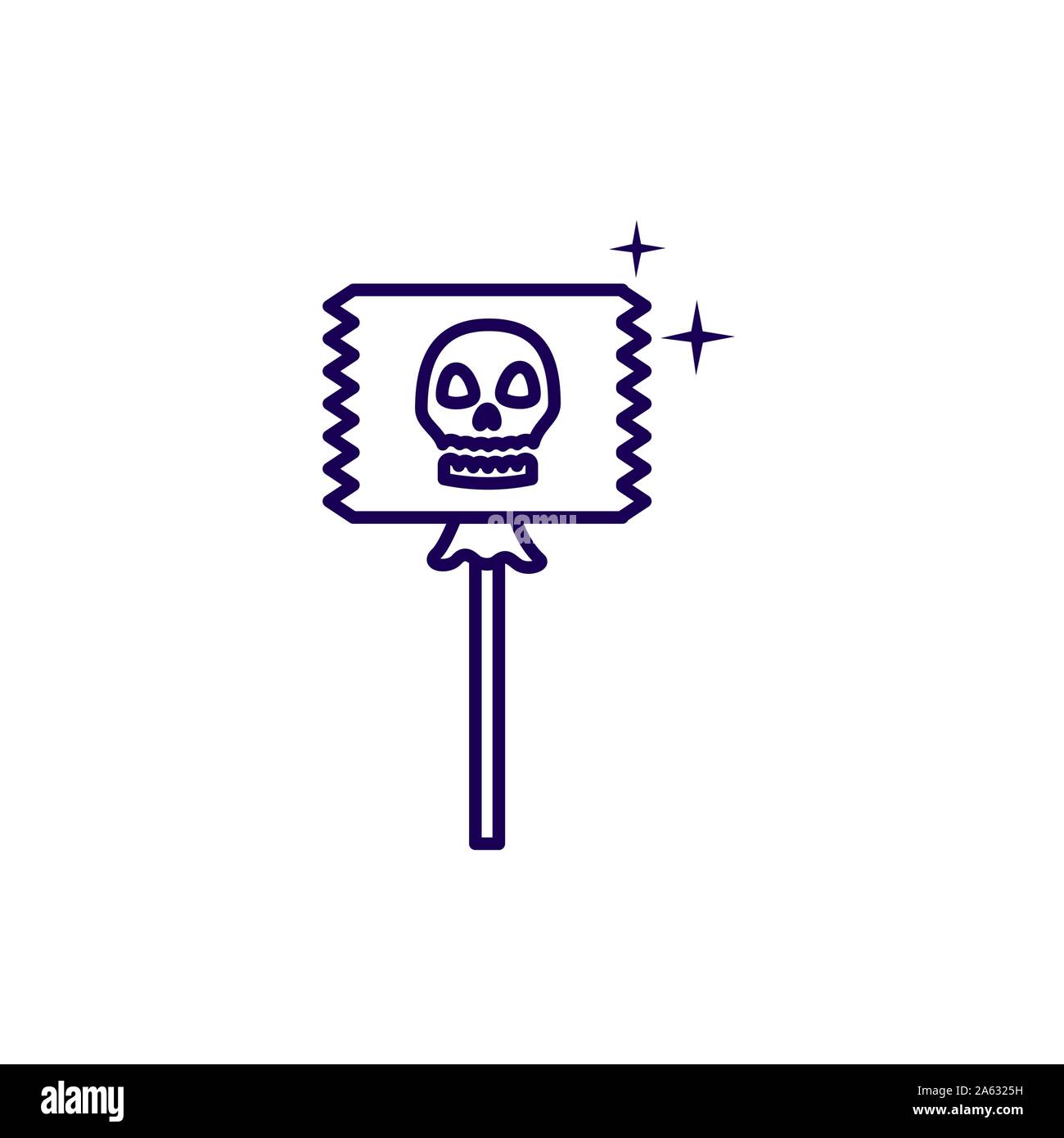 halloween sweet lollipop isolated icon Stock Vector Image & Art - Alamy