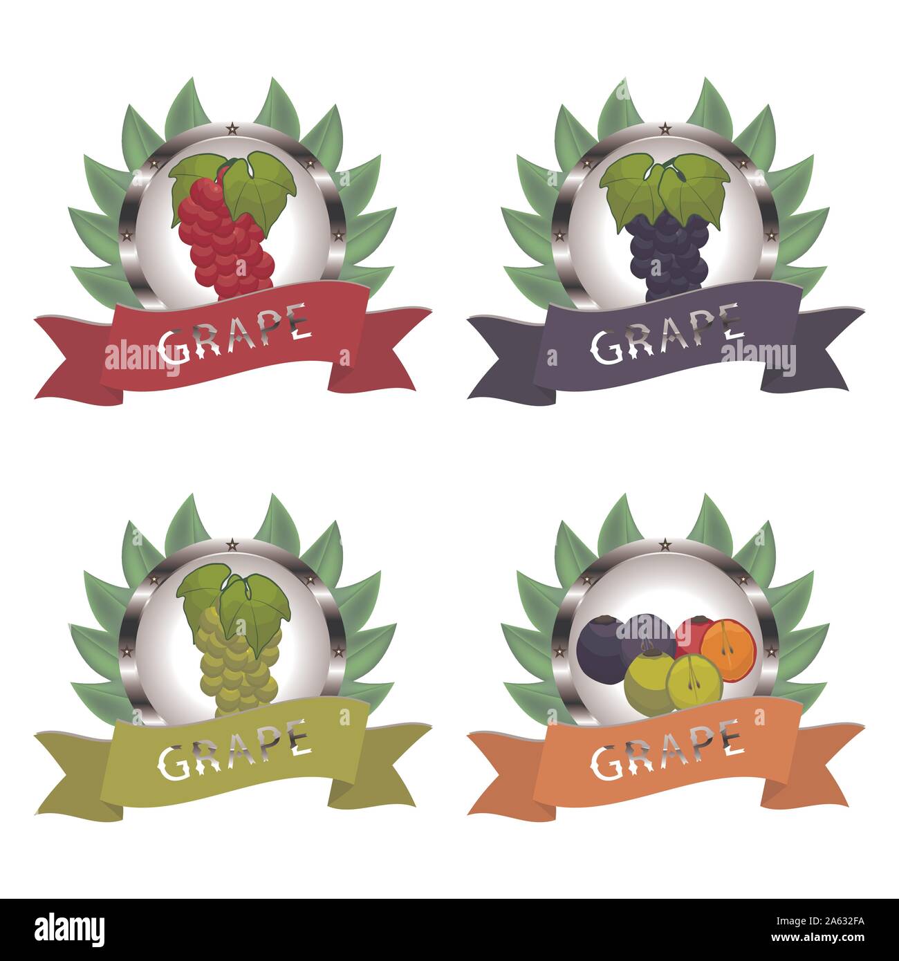 Grape pattern Stock Vector Images - Alamy