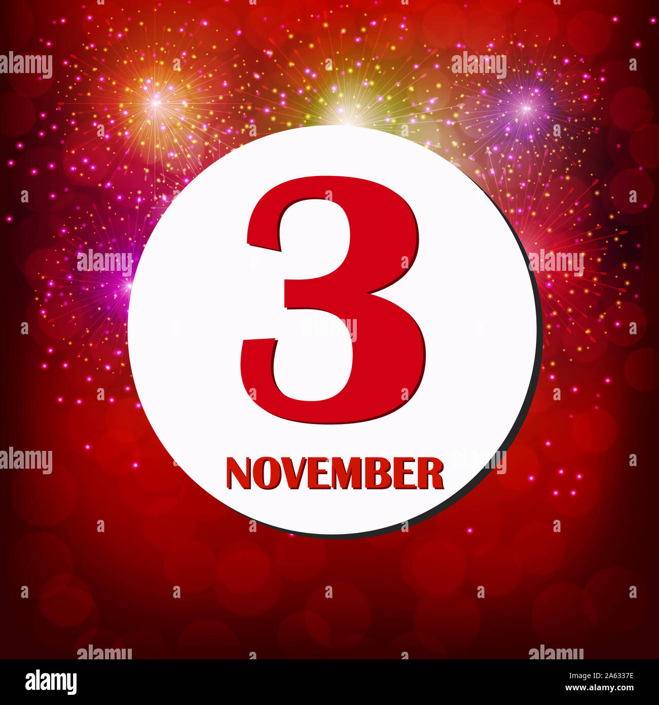 November 3 icon. For planning important day. Banner for holidays and ...