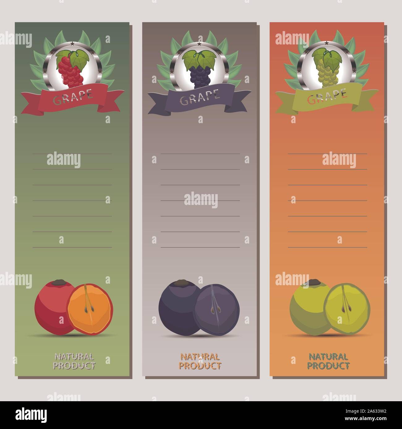 Abstract vector icon illustration logo for whole ripe branch grape ...