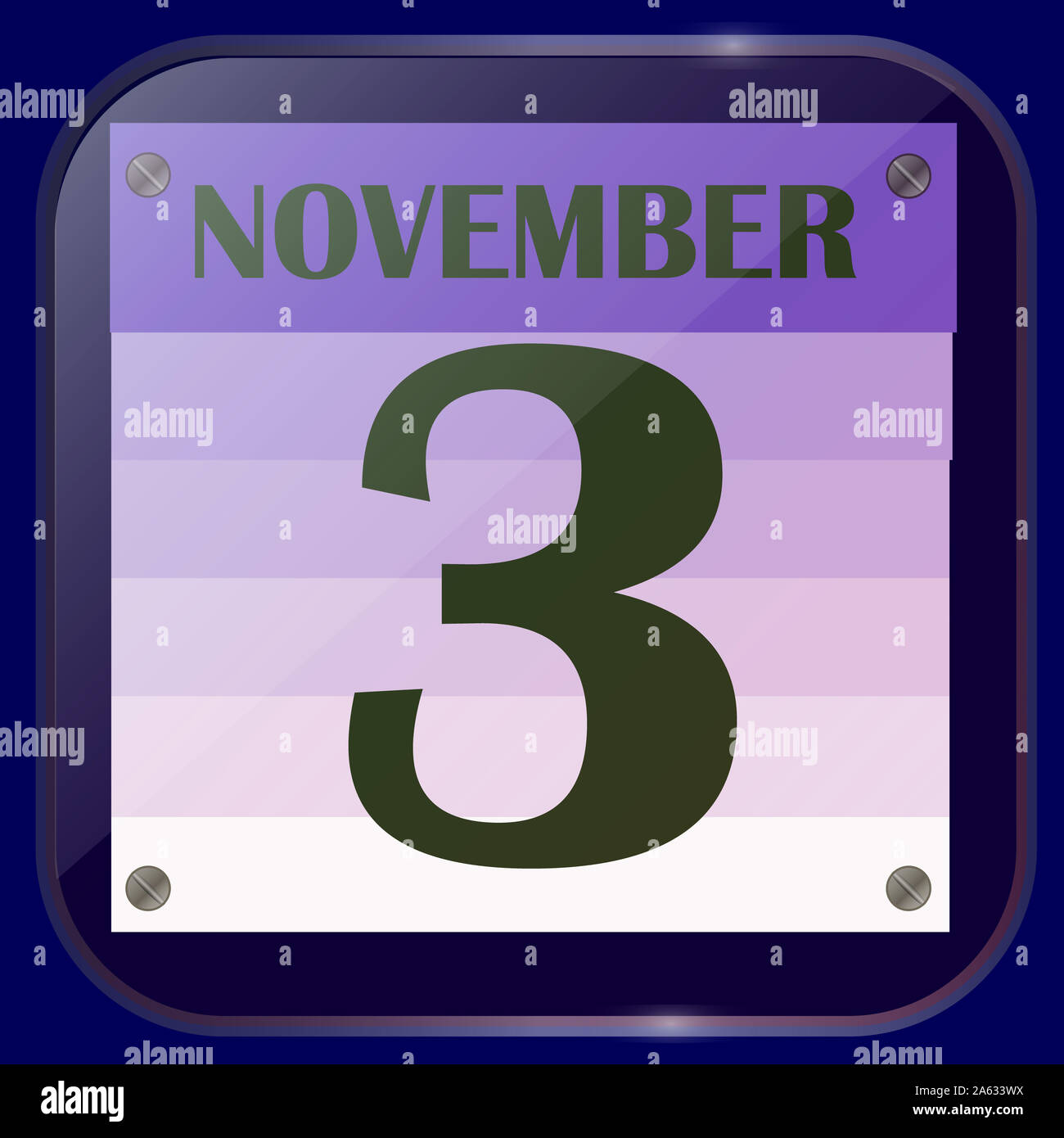 November 3 icon. For planning important day. Banner for holidays and ...