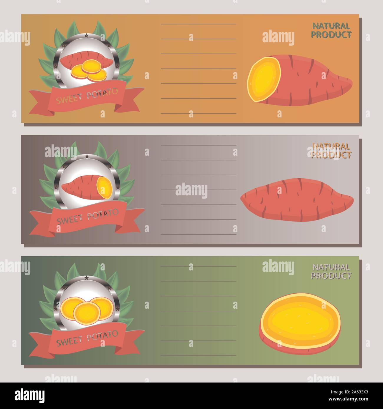 Abstract vector icon illustration logo for whole vegetable sweet potato ...