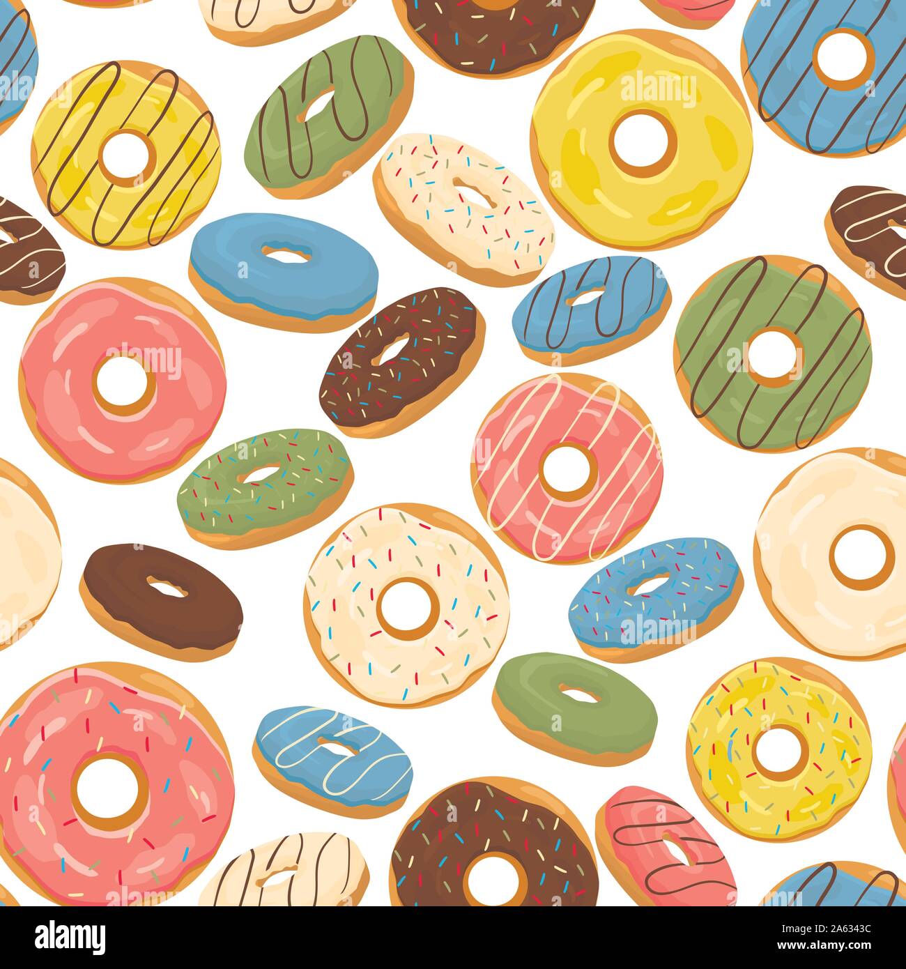 Abstract vector icon illustration logo for glazed sweet donut. Donut ...