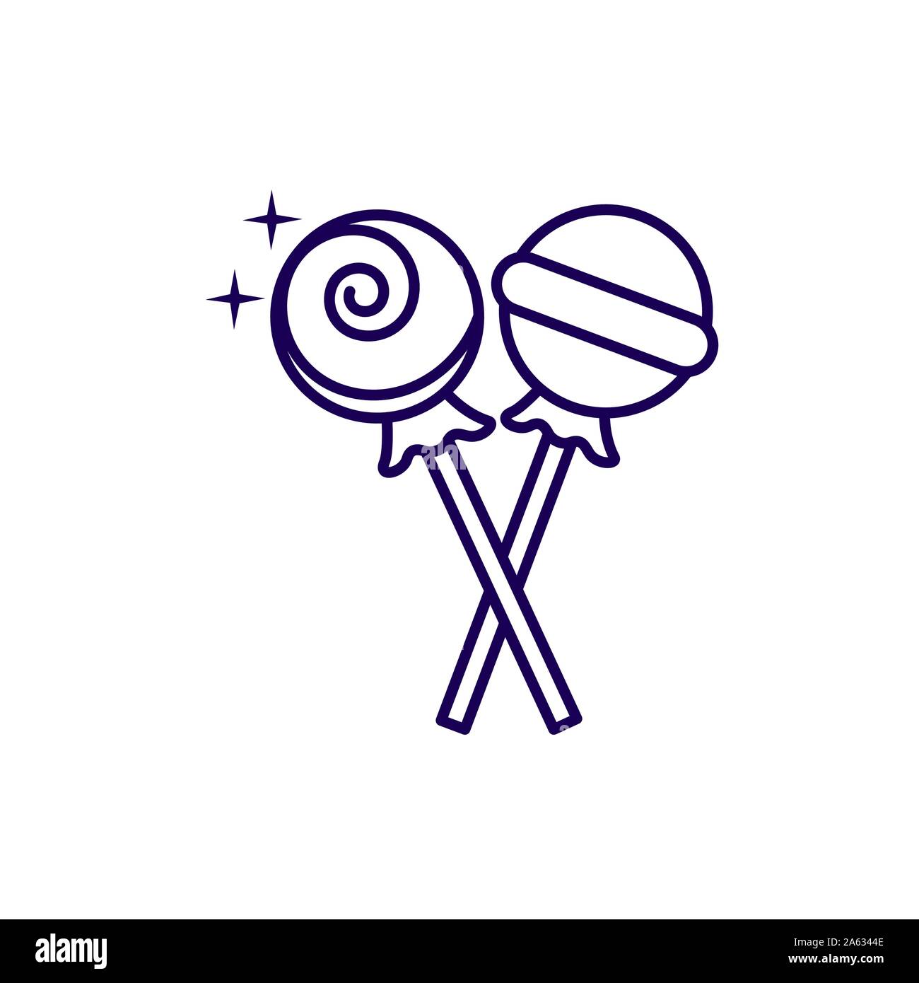 halloween sweet lollipop isolated icon Stock Vector Image & Art - Alamy