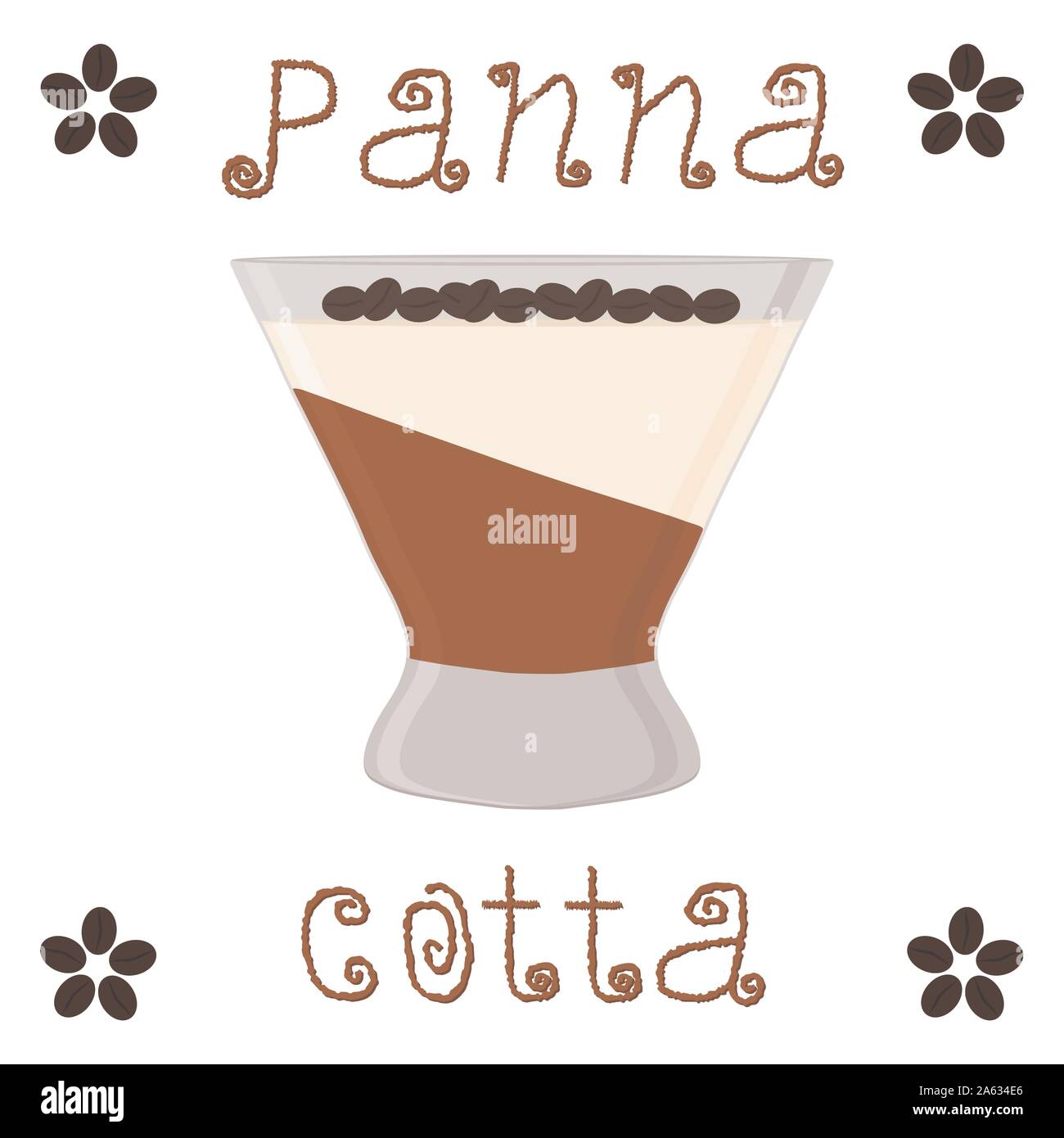 Beautiful panna cotta Stock Vector Images - Alamy