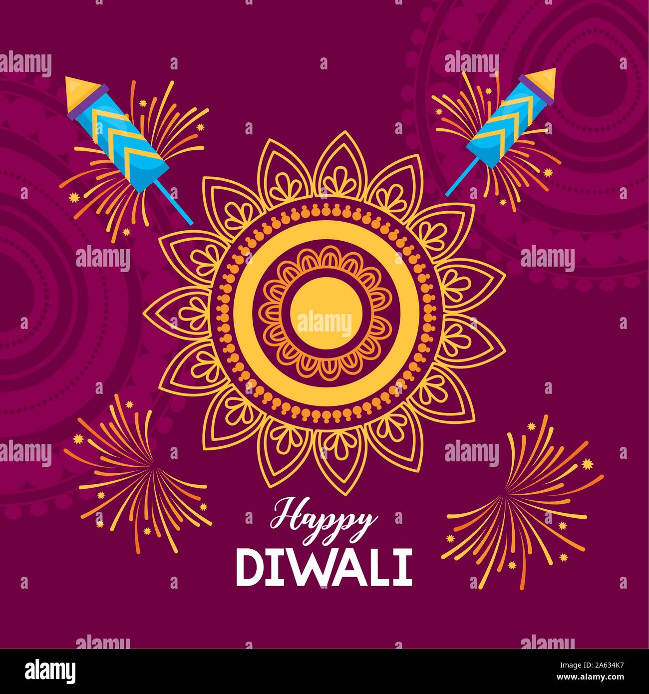 happy diwali festival poster flat design Stock Vector Image & Art - Alamy