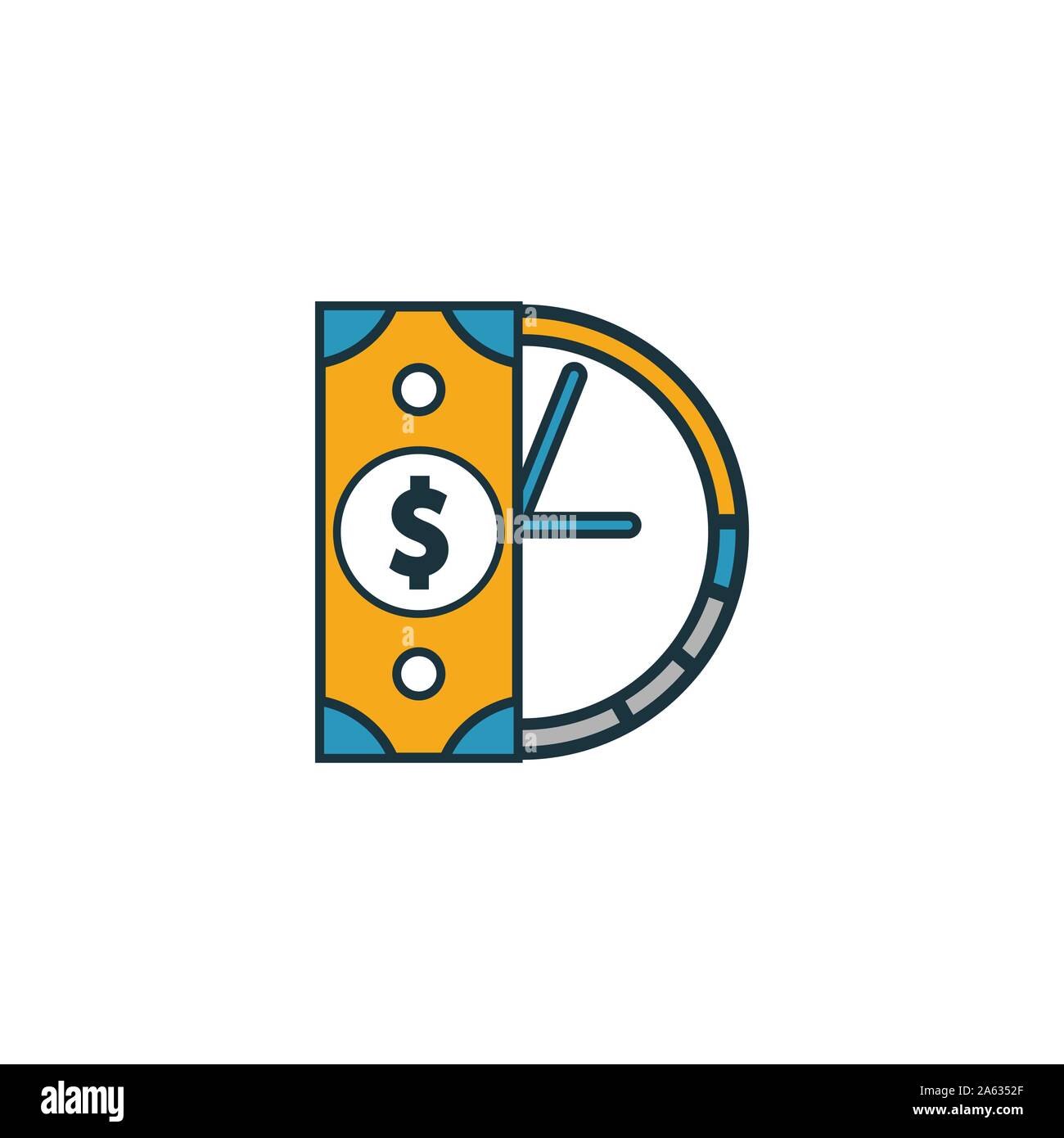 Money Time icon set. Four elements in diferent styles from money icons ...