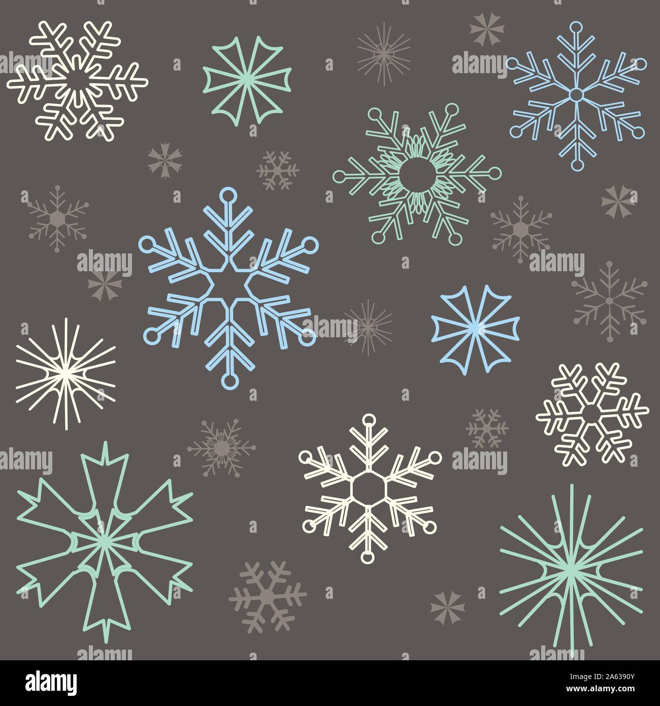 Christmas snowflakes pattern, greeting card Stock Vector Image & Art ...