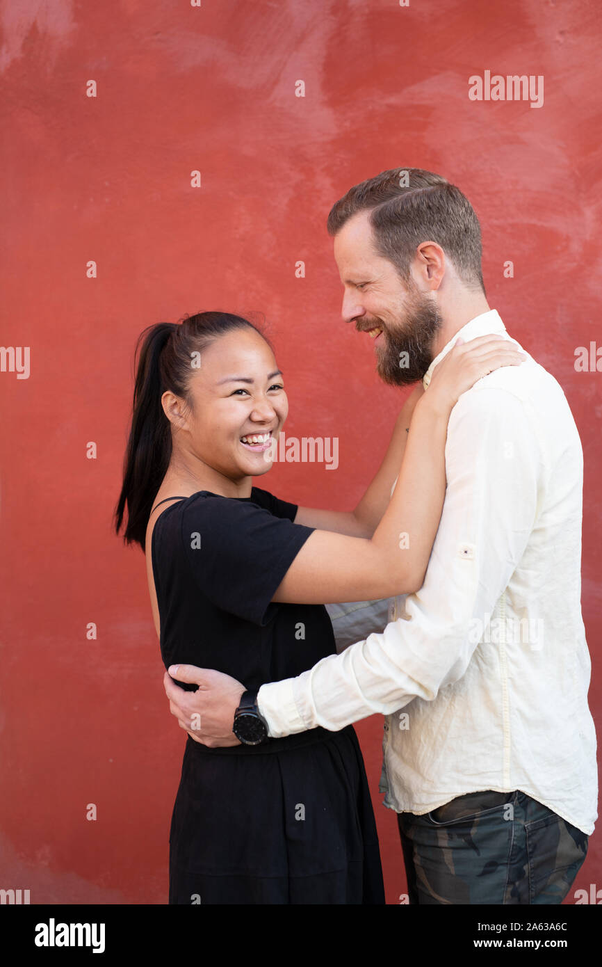 Interracial couple touching love hi-res stock photography and images ...