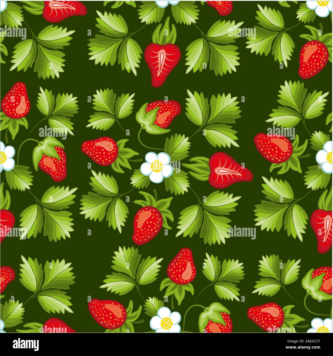 Bio strawberry Stock Vector Images - Alamy