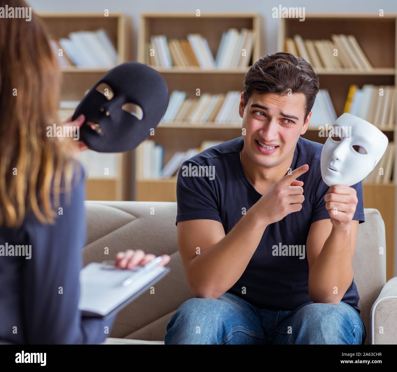Man attending psychology therapy hi-res stock photography and images ...