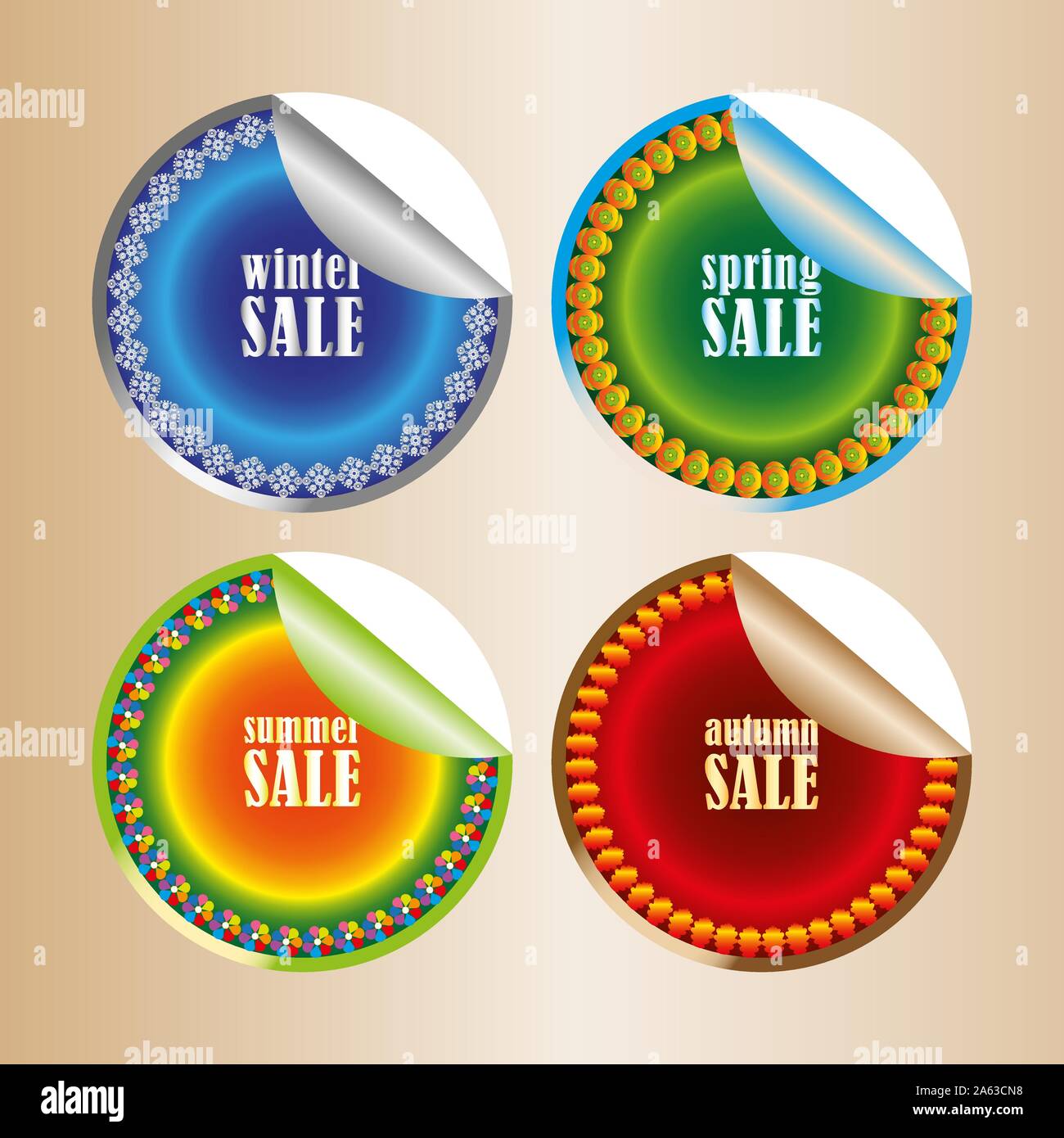 vector sticker set Stock Vector Image & Art - Alamy