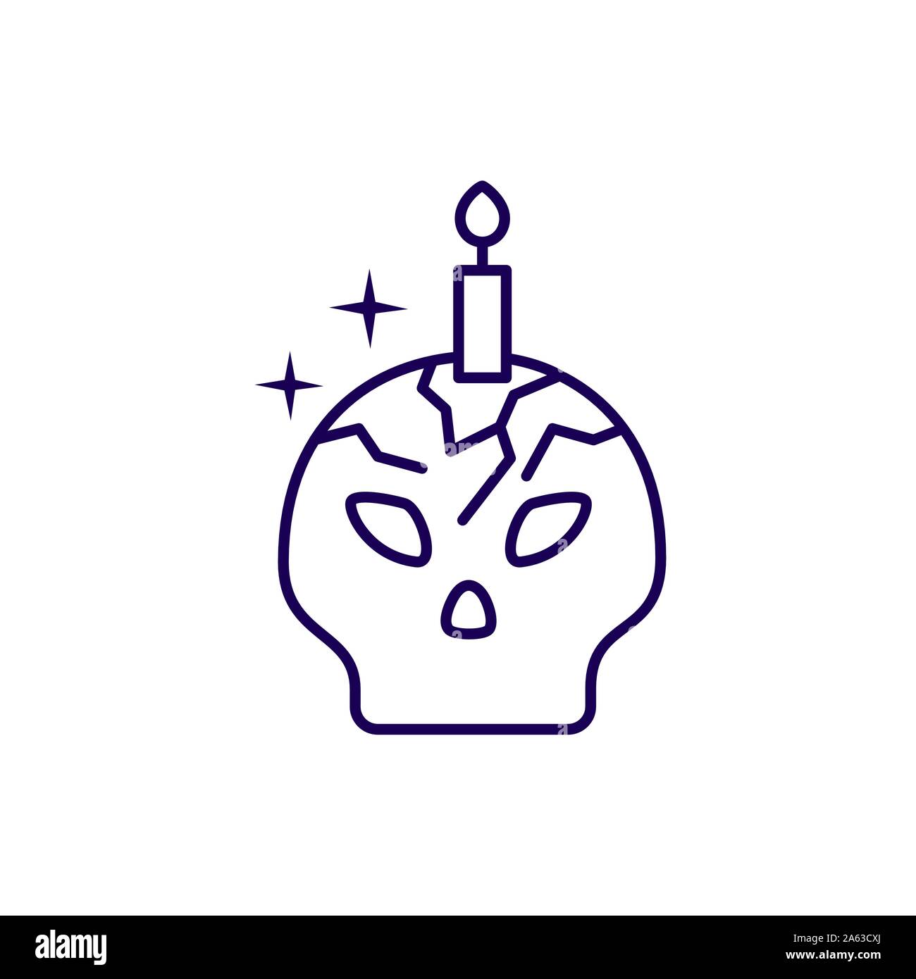 halloween head skul isolated icon Stock Vector Image & Art - Alamy