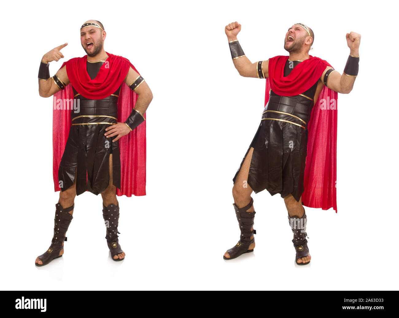 The gladiator isolated on white background Stock Photo - Alamy