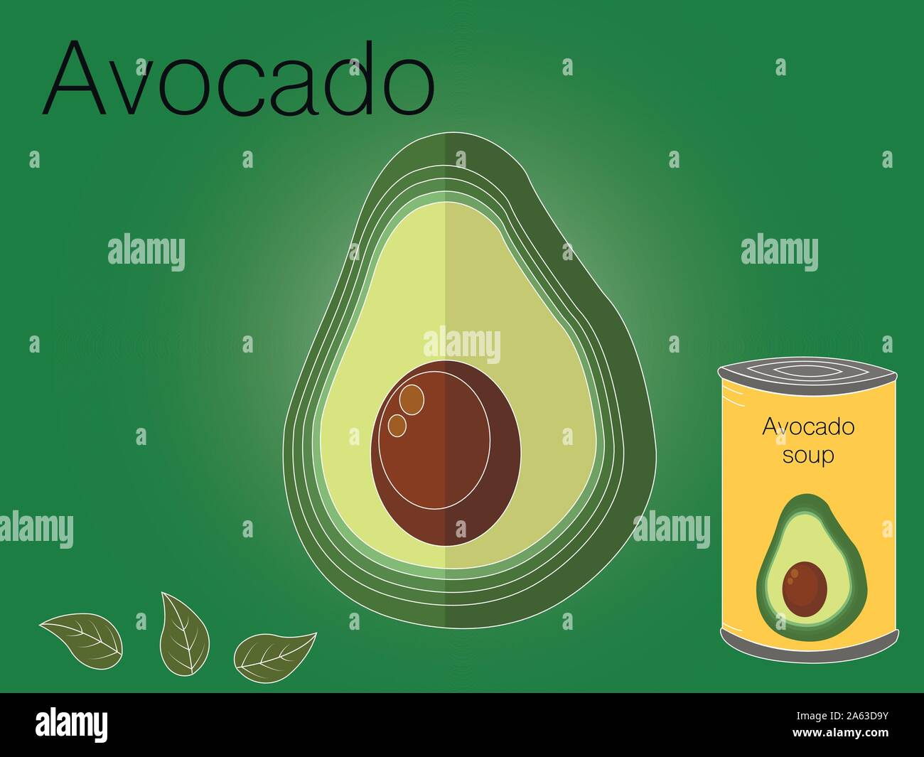 Avocado sketch of organic natural vegetable. Colorful vector ...
