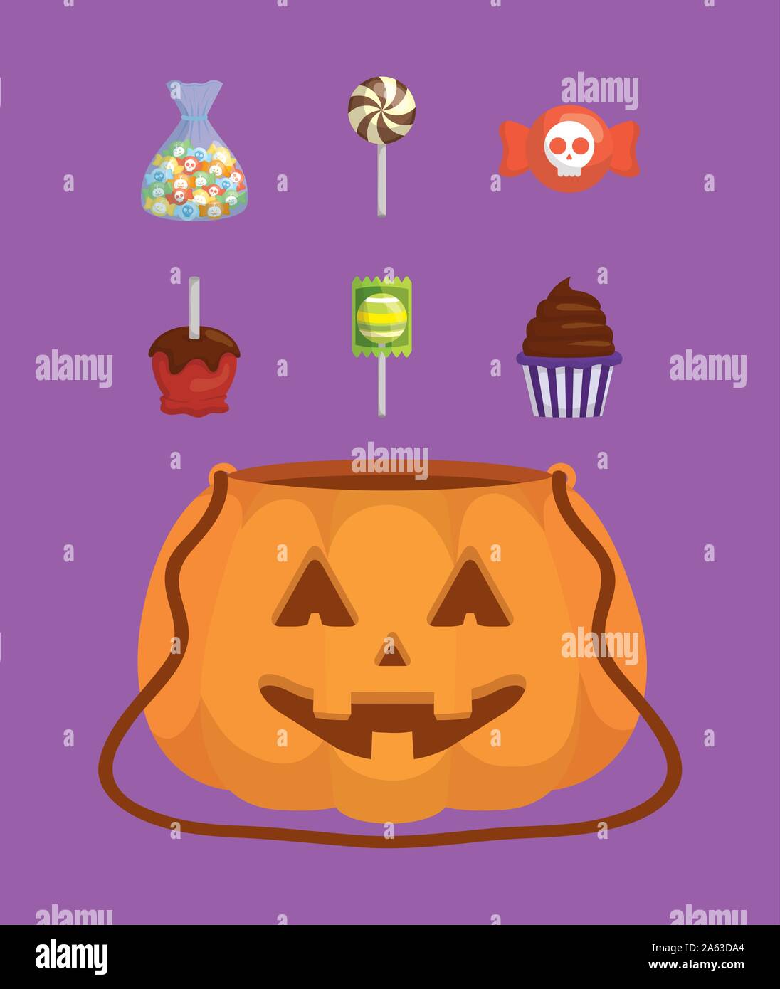 bundle of halloween set candies icons Stock Vector Image & Art - Alamy