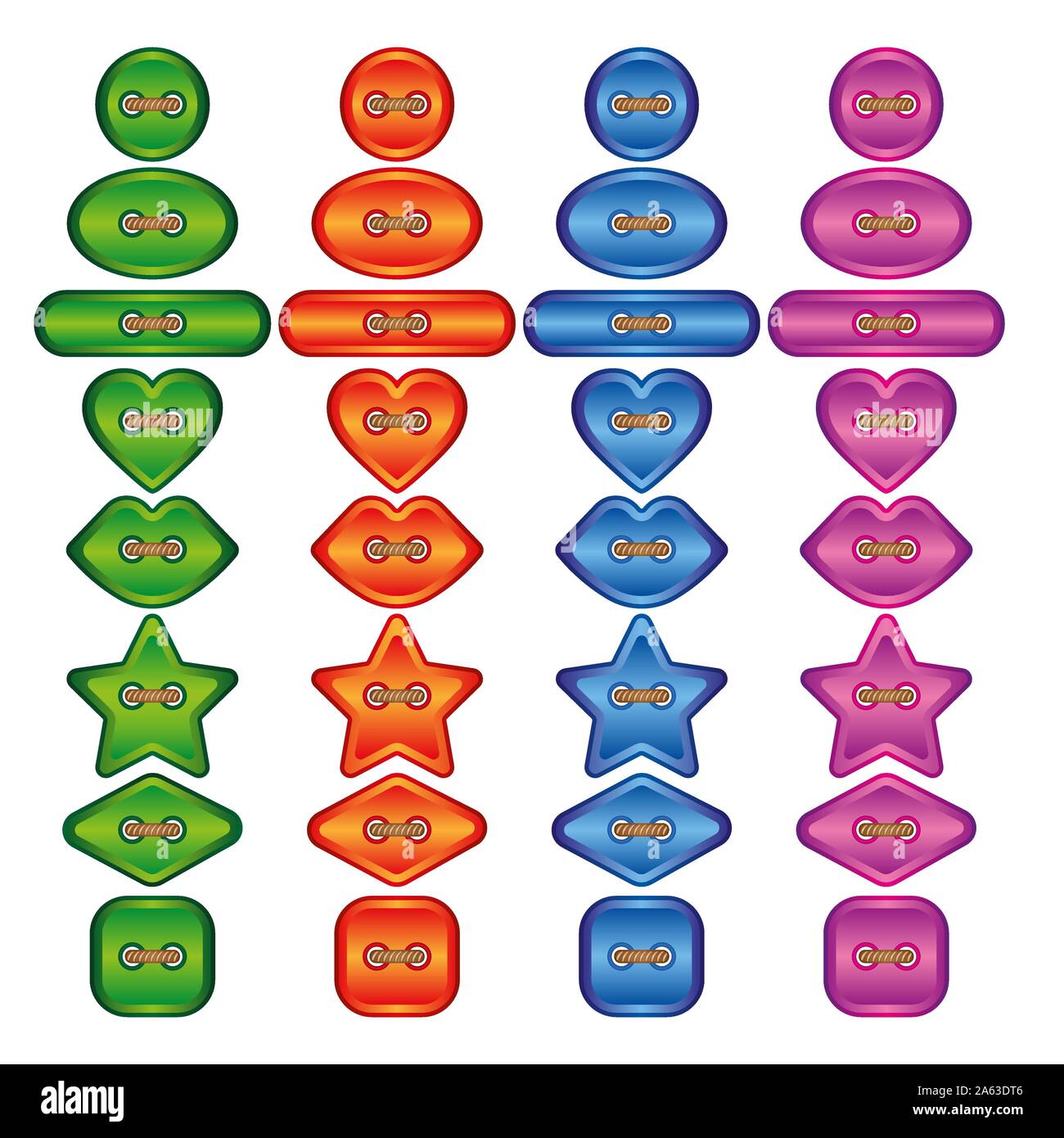 Set of vector buttons Stock Vector Image & Art - Alamy