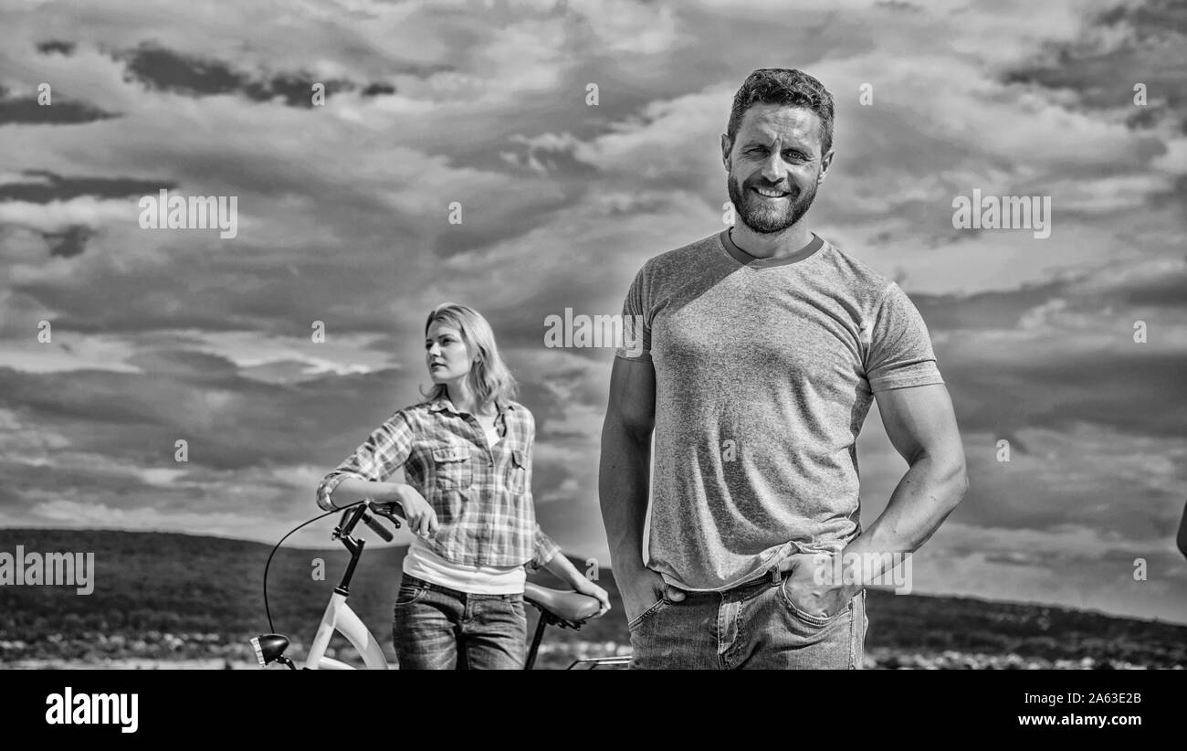 Guy teach girl ride hi-res stock photography and images - Alamy