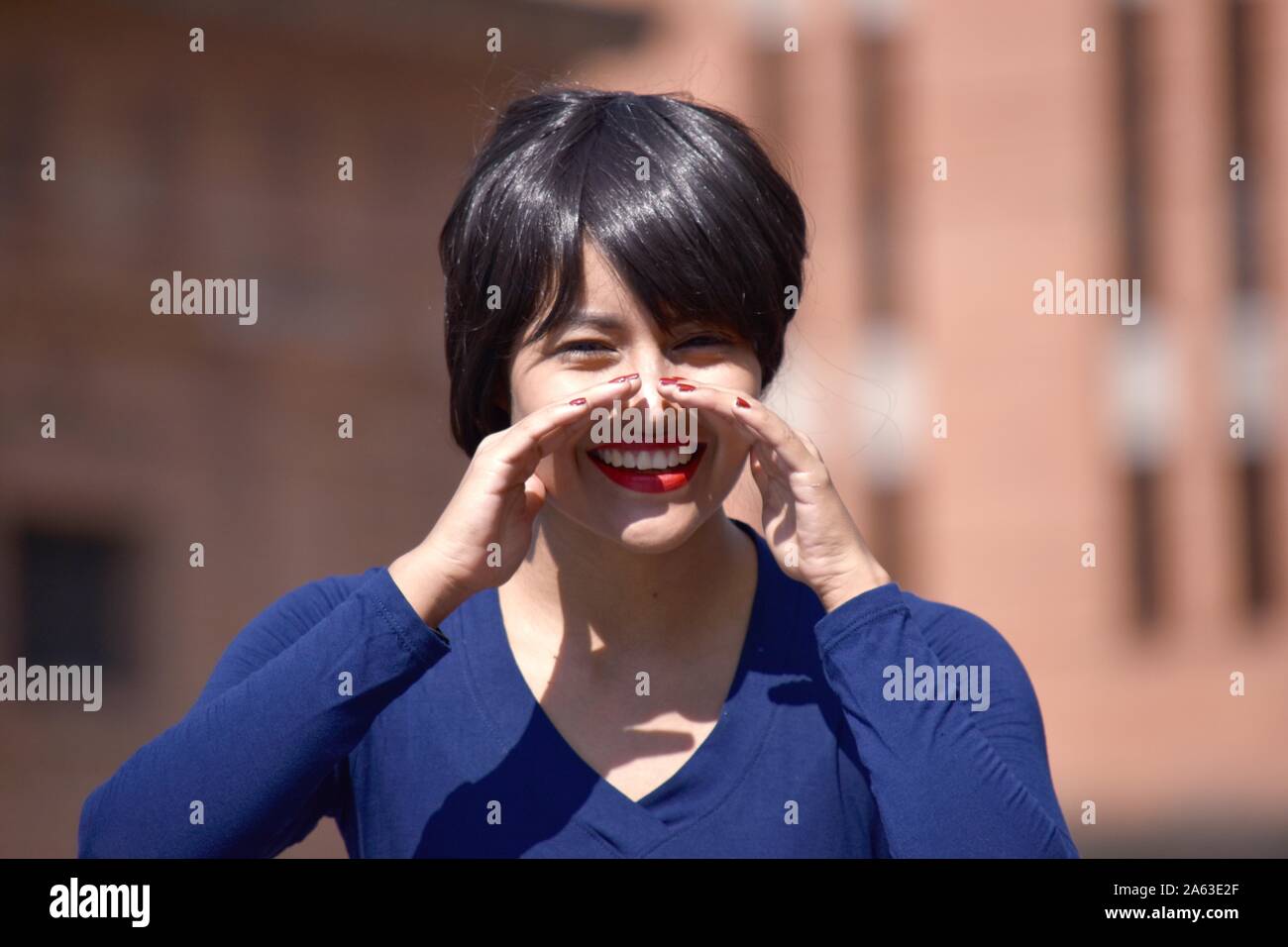 Pretty Female Talking Stock Photo - Alamy