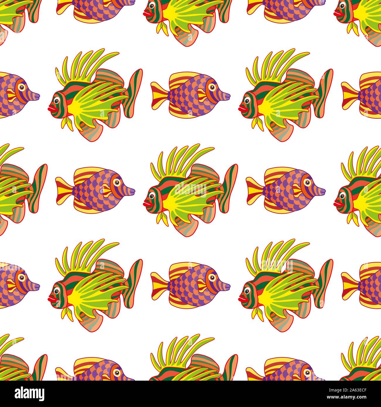 Hand drawn stylized fish Stock Vector Images - Alamy