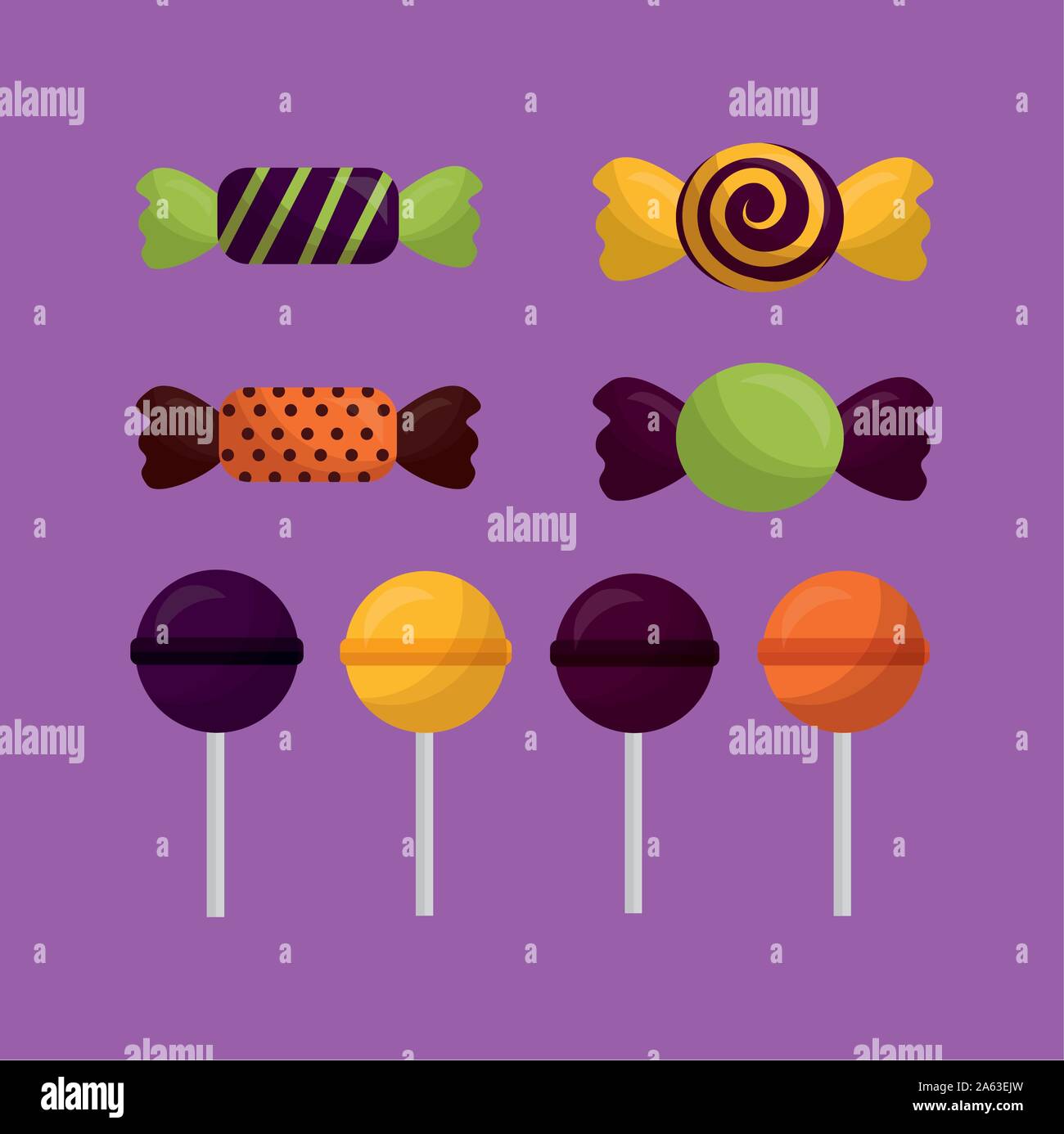 bundle of halloween set candies icons Stock Vector Image & Art - Alamy